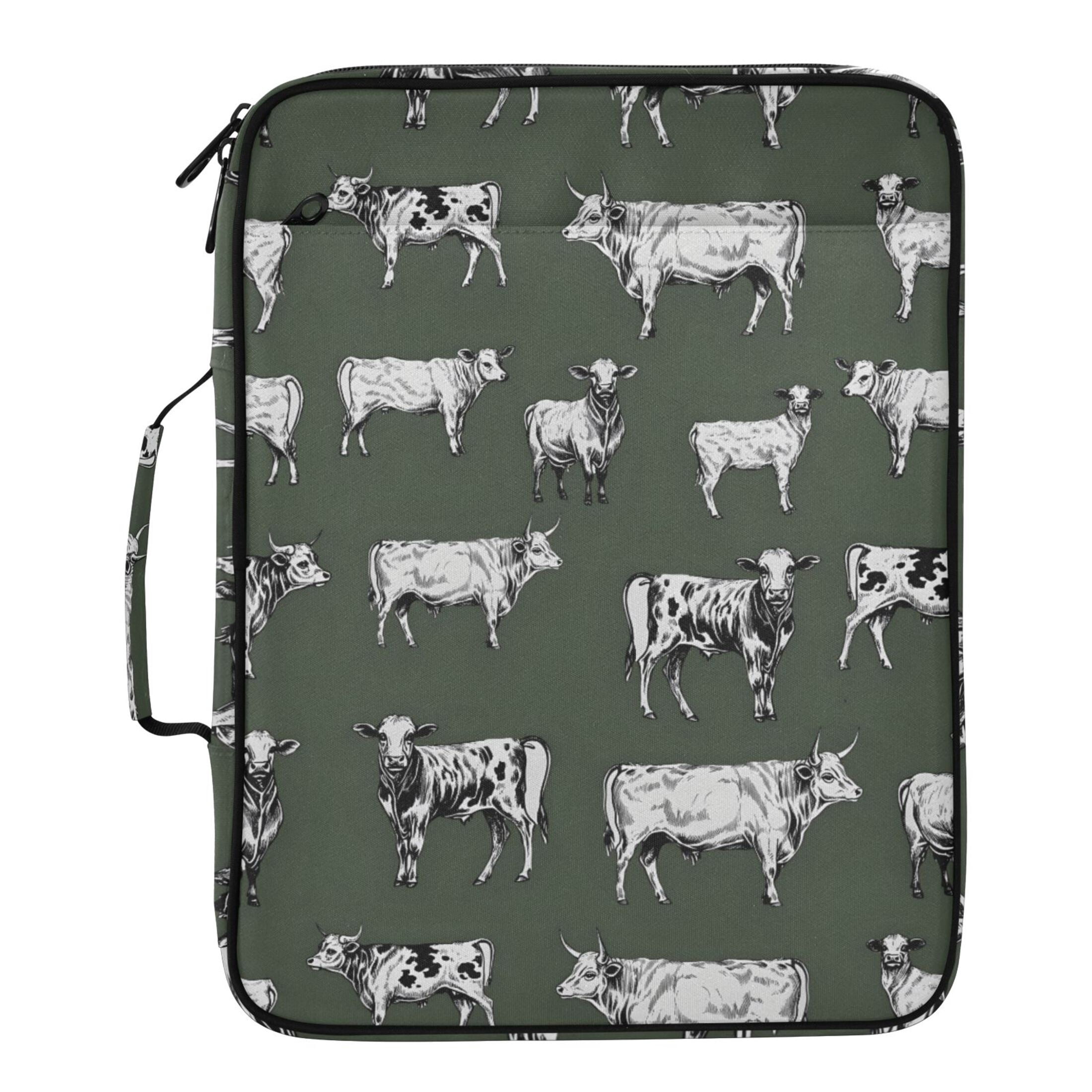 ALAZA Vintage Cows Pattern Expanding Accordion File Folder 3 Ring ...
