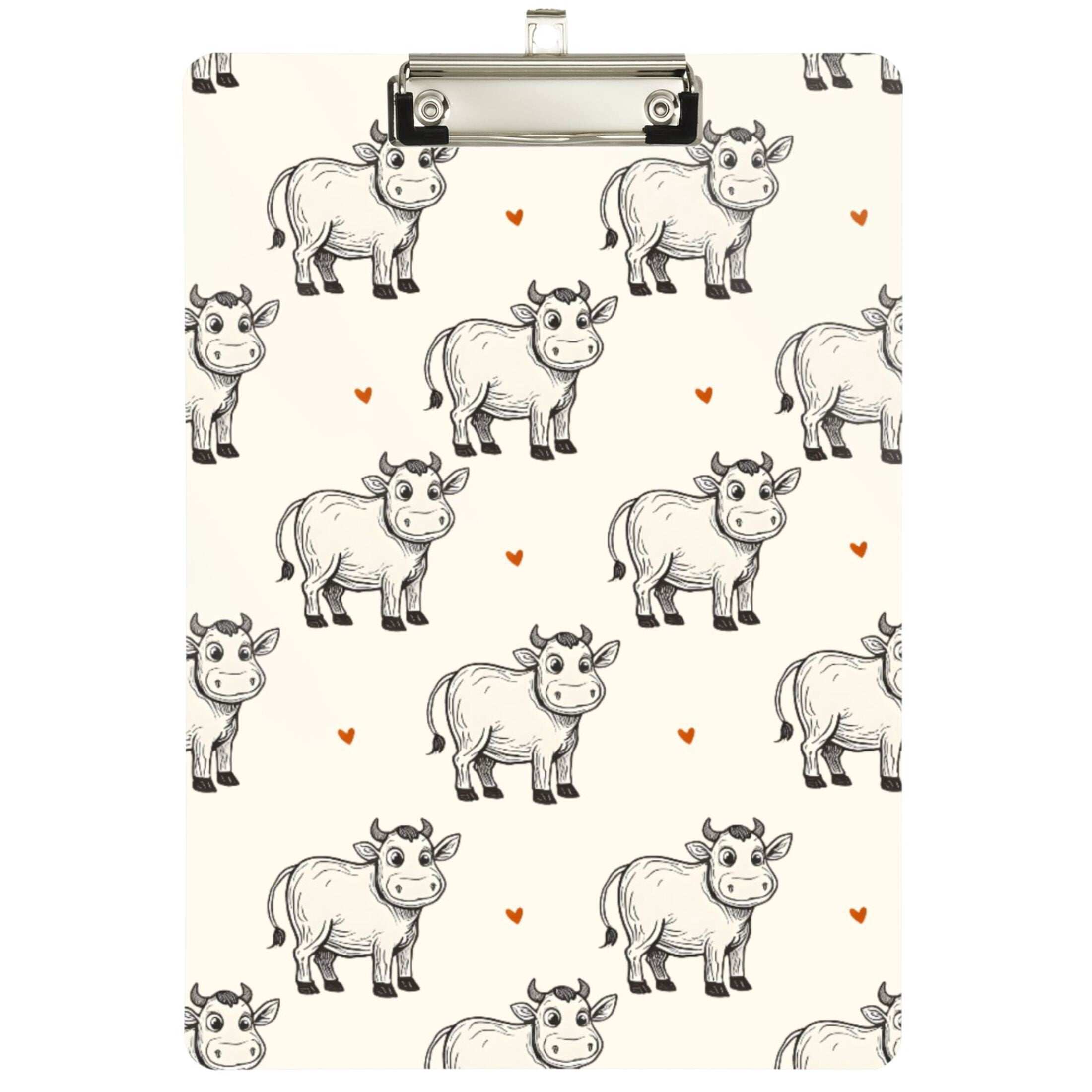 ALAZA Vintage Cows Plastic Clipboard A4 Letter Size Decorative ...