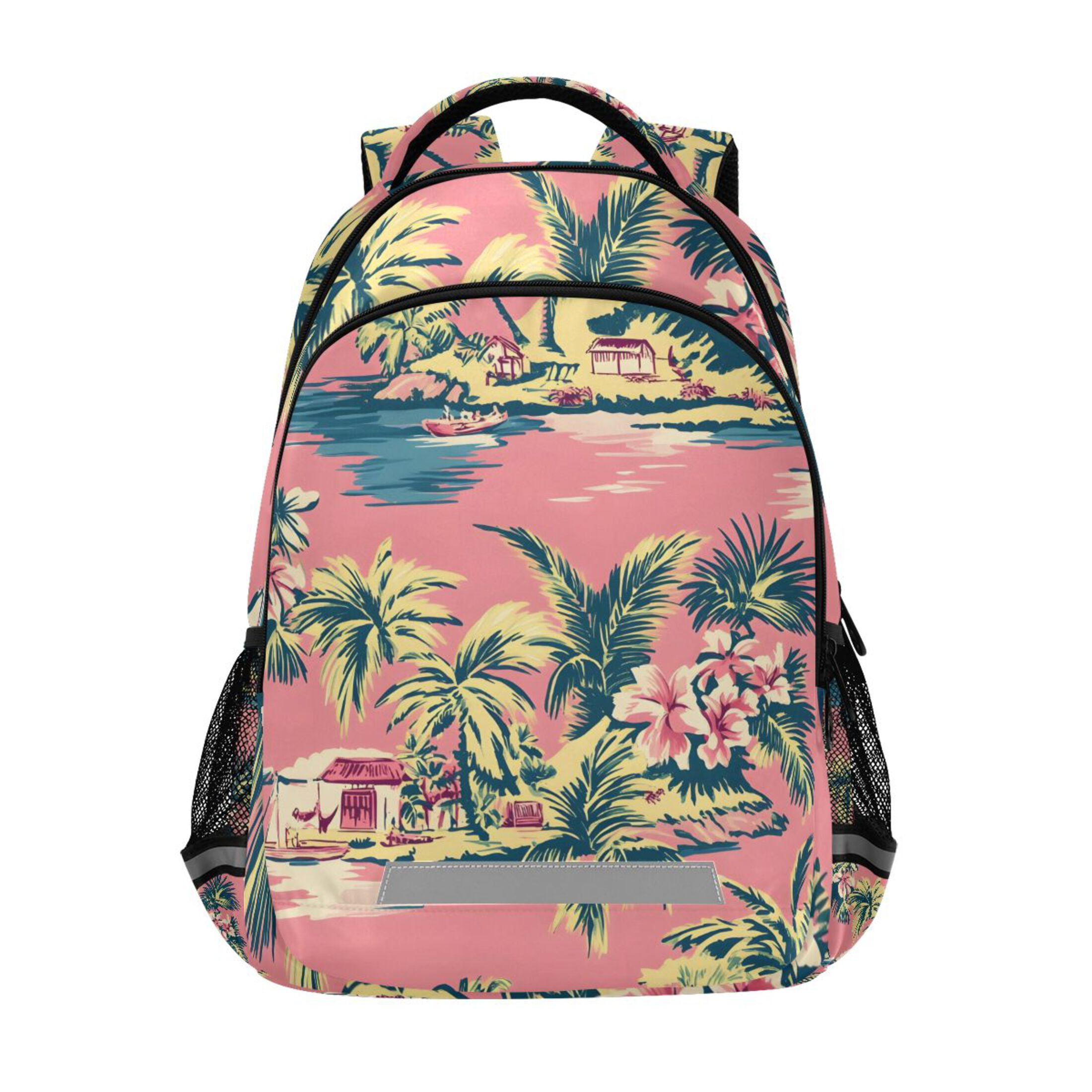 ALAZA Vintage Palm Tree Backpack Elementary School Bag Bookbag Travel ...