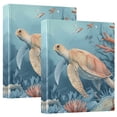 ALAZA Vintage Turtle Coral Hardcover 3 Ring Binder 1.5" D-Rings with ...