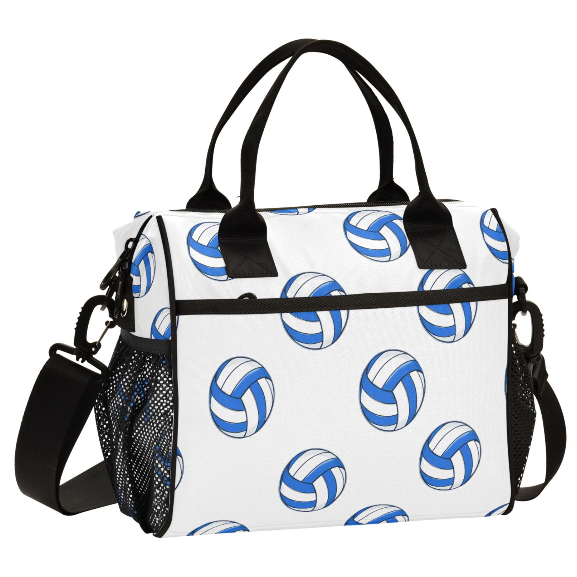 ALAZA Volleyball Blue Print Cooler Lunch Bag Insulated Reusable Lunch ...