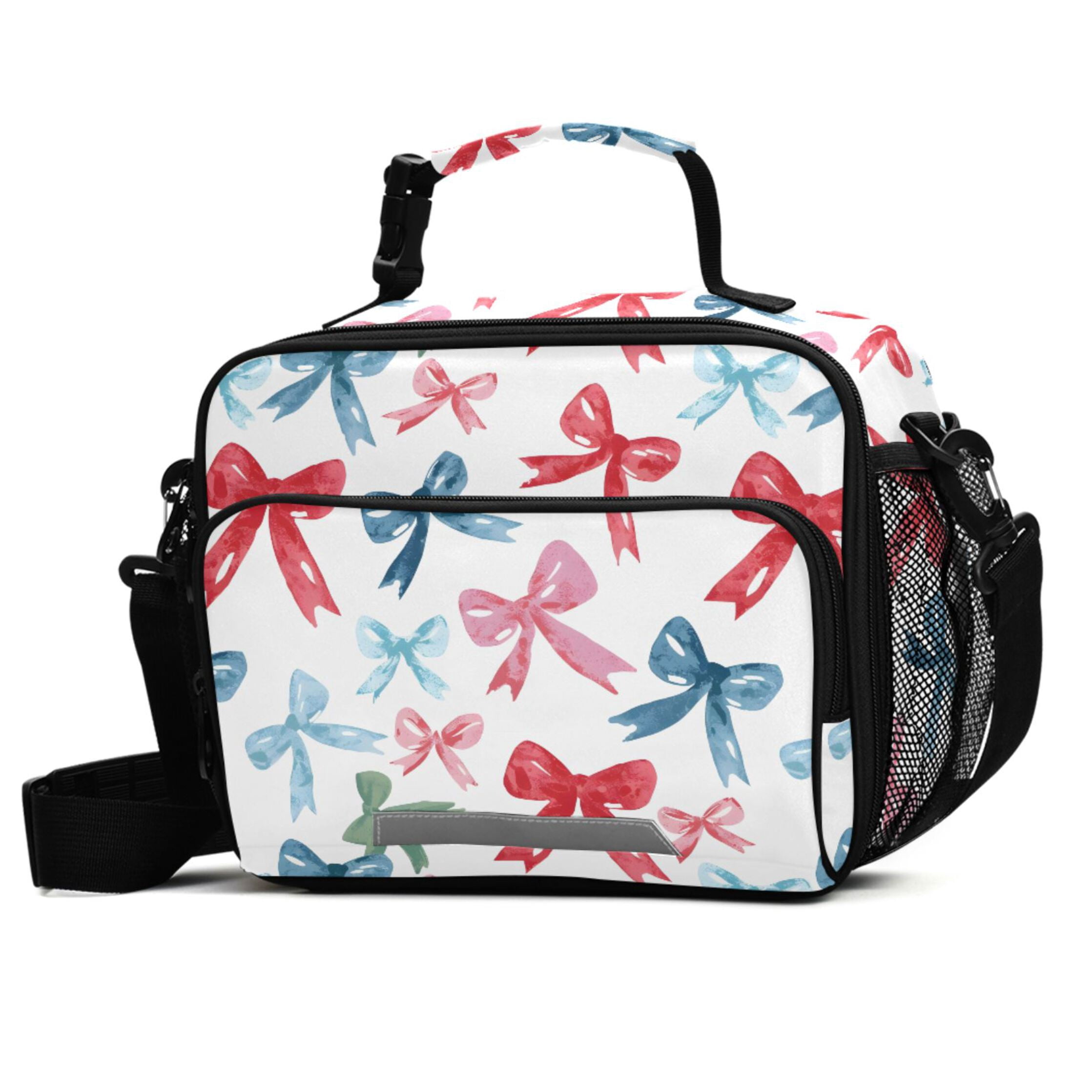 ALAZA Watercolor Bows Lunch Box Insulated Cooler Bag Reusable Tote Bags ...