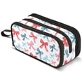 ALAZA Watercolor Bows Pencil Case Bag Large 3 Compartment Pen Pouch ...