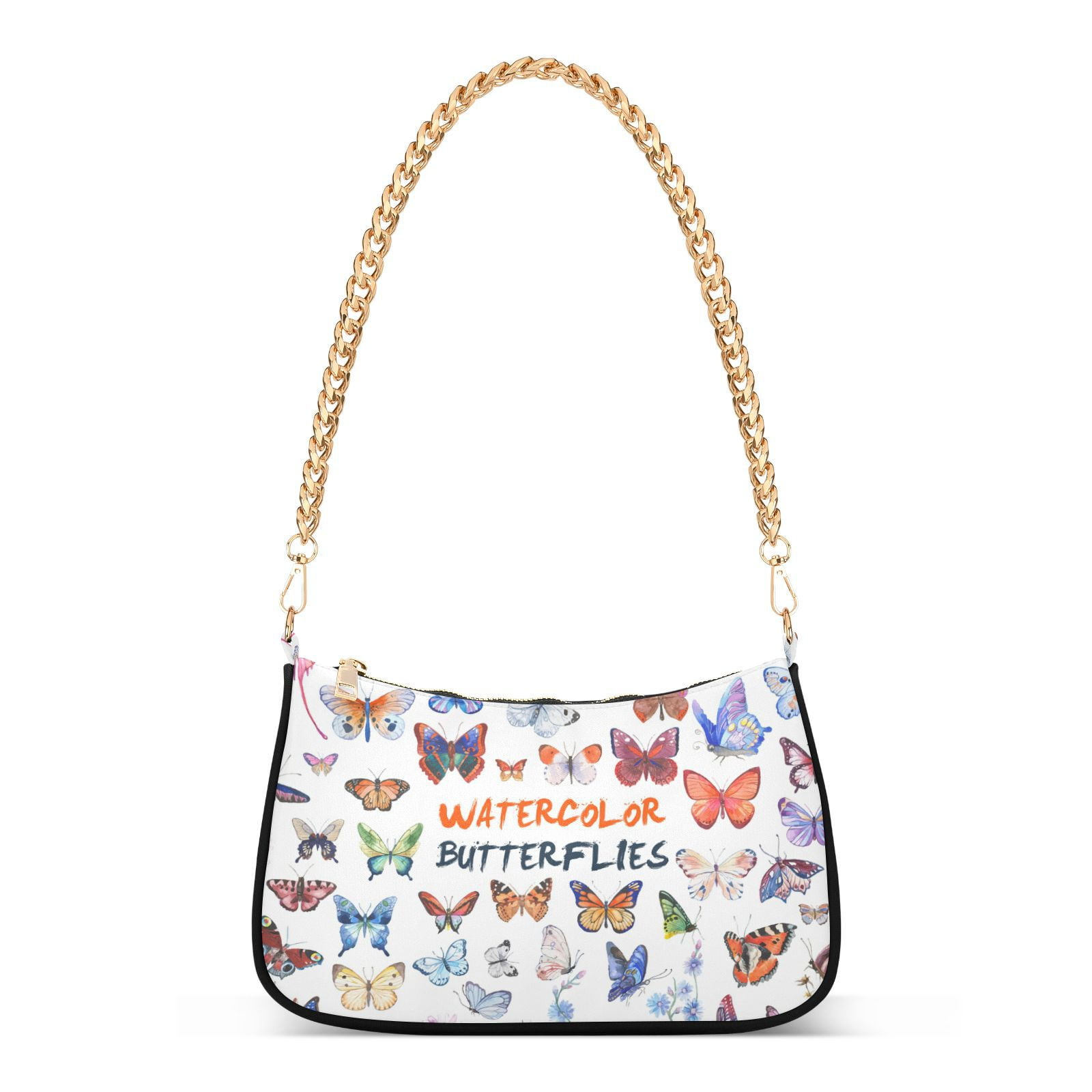 ALAZA Watercolor Butterflies Shoulder Bag Purse for Women Tote Handbag ...