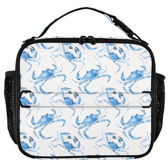 ALAZA Watercolor Crabs Insulated Lunch Box Lunch Bag Cooler Tote with ...