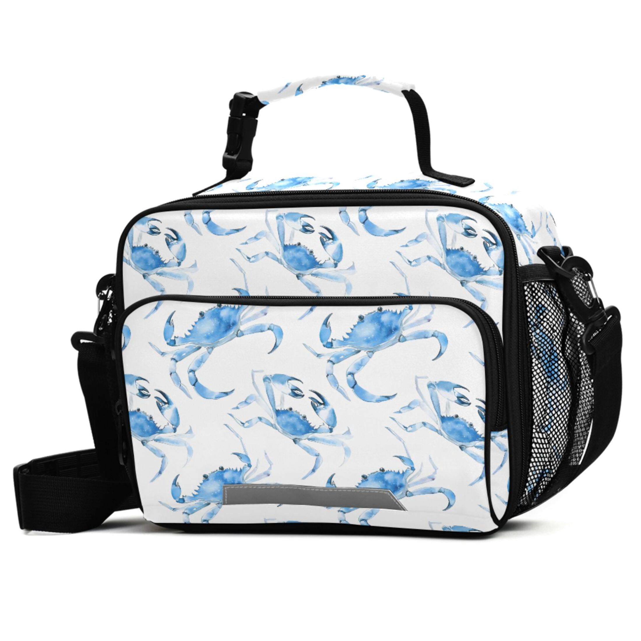 ALAZA Watercolor Crabs Lunch Box Insulated Cooler Bag Reusable Tote ...