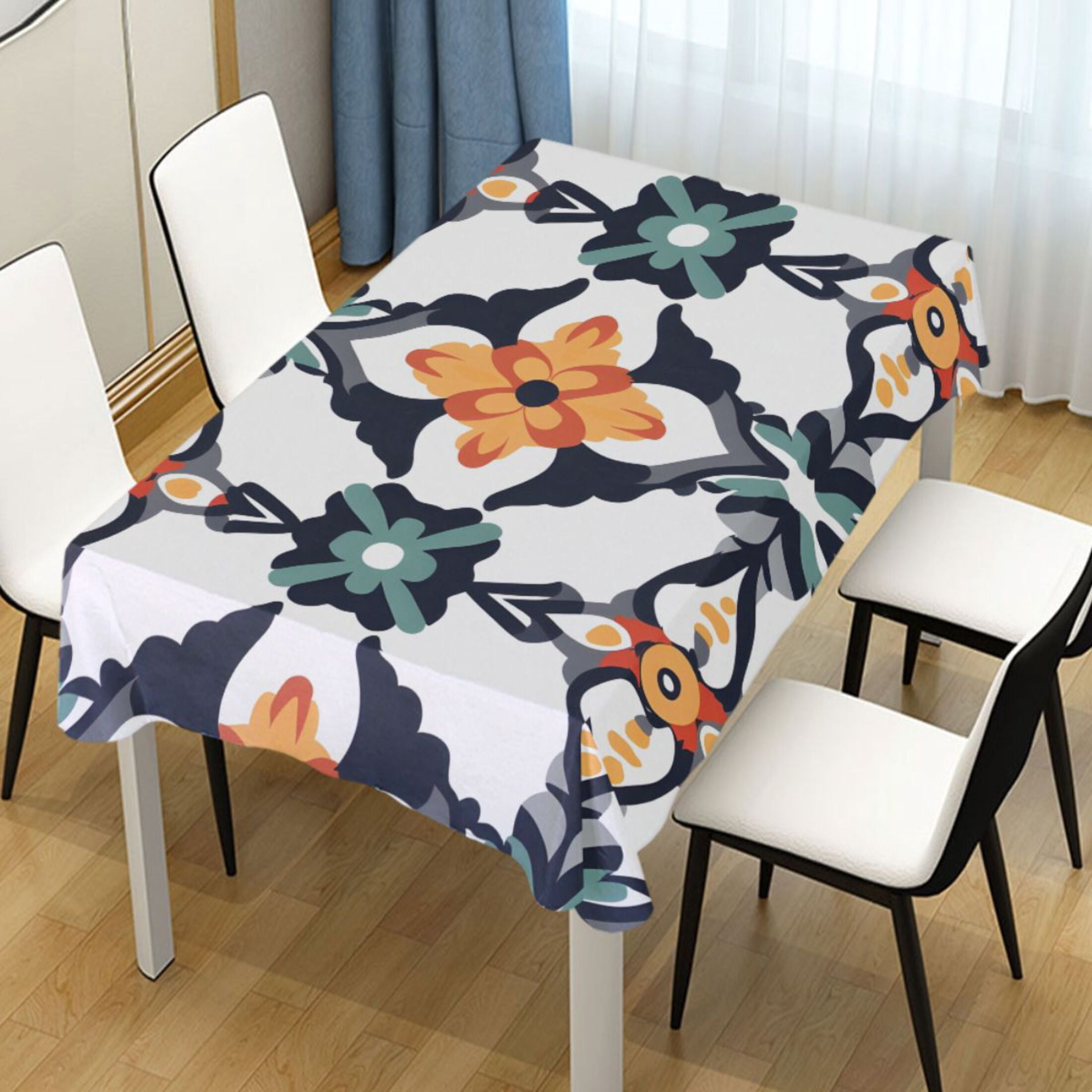 ALAZA Watercolor Ethnic Pattern Rectangle Tablecloth Tablecover Dinning ...