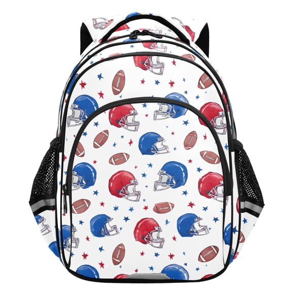 ALAZA Watercolor Football Helmets Balls Pattern School Backpack ...