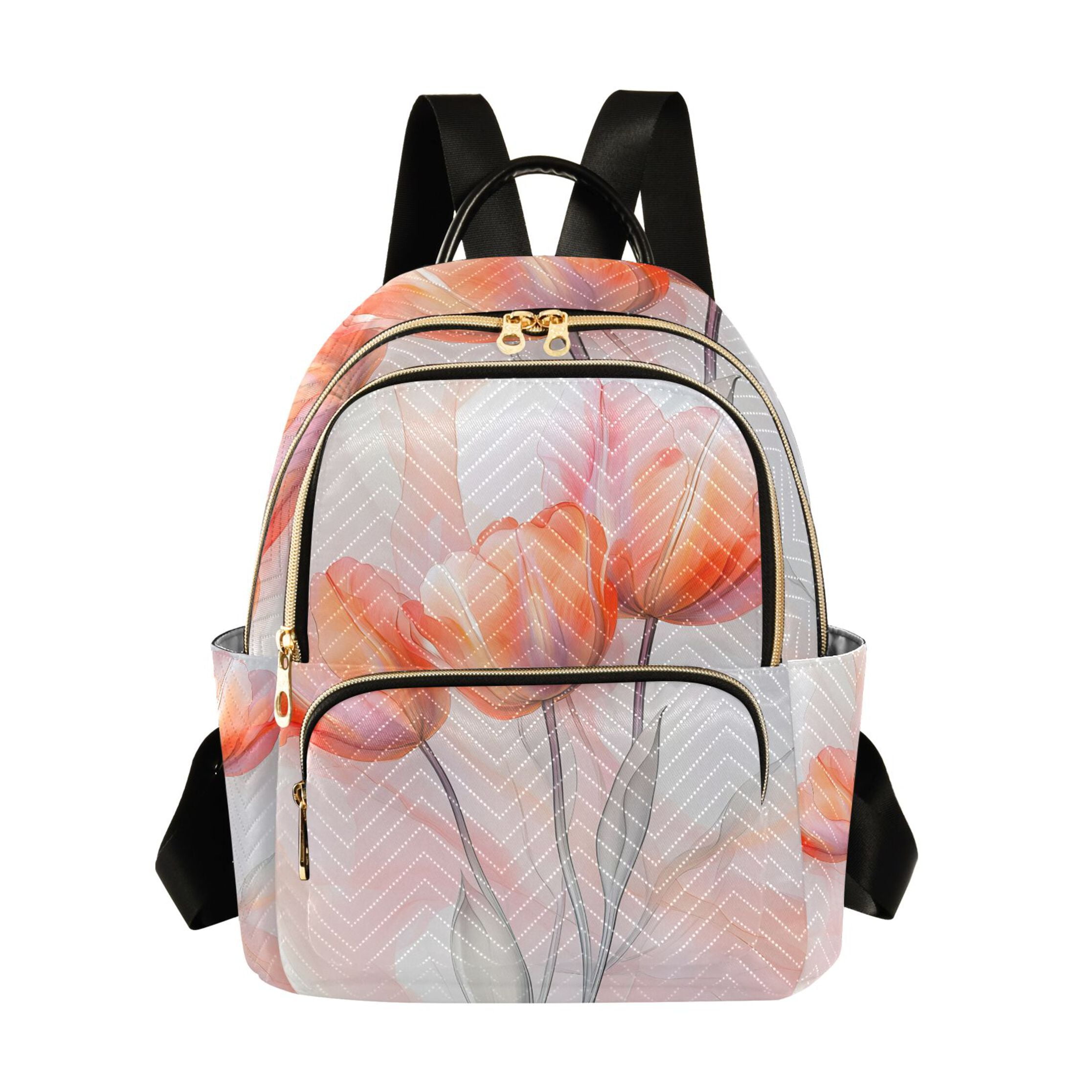 ALAZA Watercolor Tulips Flower Womens Travel Laptop Backpack Large ...