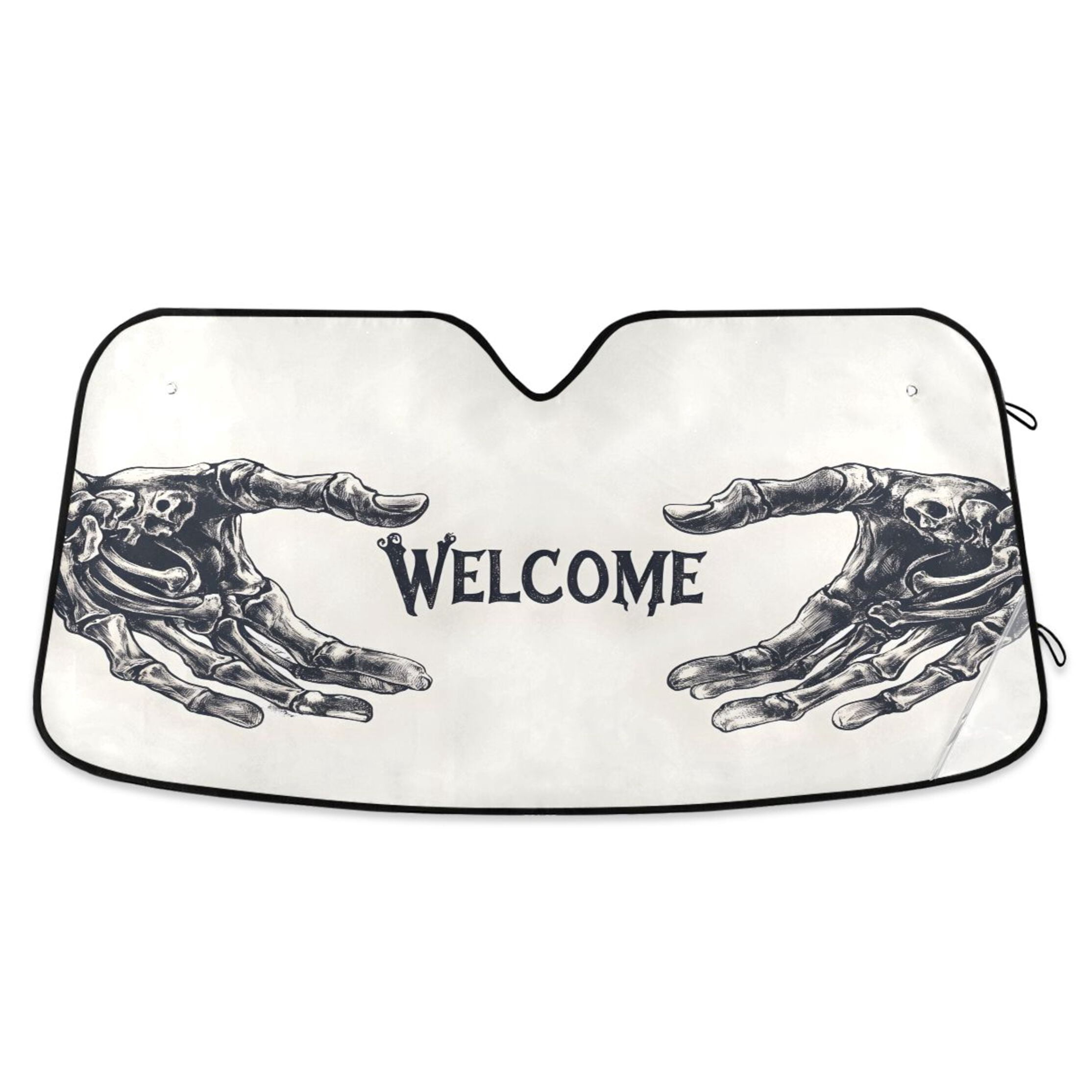 ALAZA Welcome with Hands Windshield Sun Shade Car Foldable Sun Visor ...