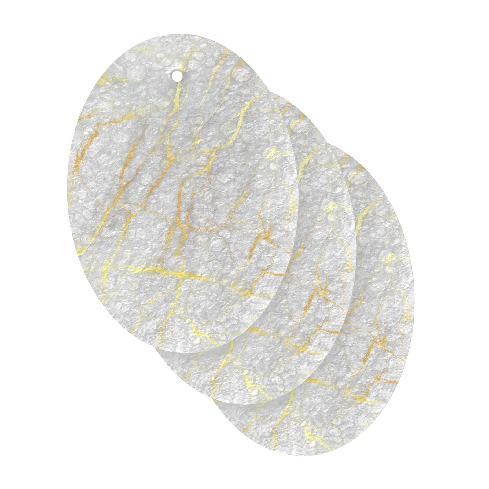 ALAZA White Marble with Golden Natural Sponges Kitchen Cellulose Sponge ...