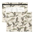 ALAZA Wild Duck Pattern Pencil Pouch 3 Ring Binder with Clear Window ...