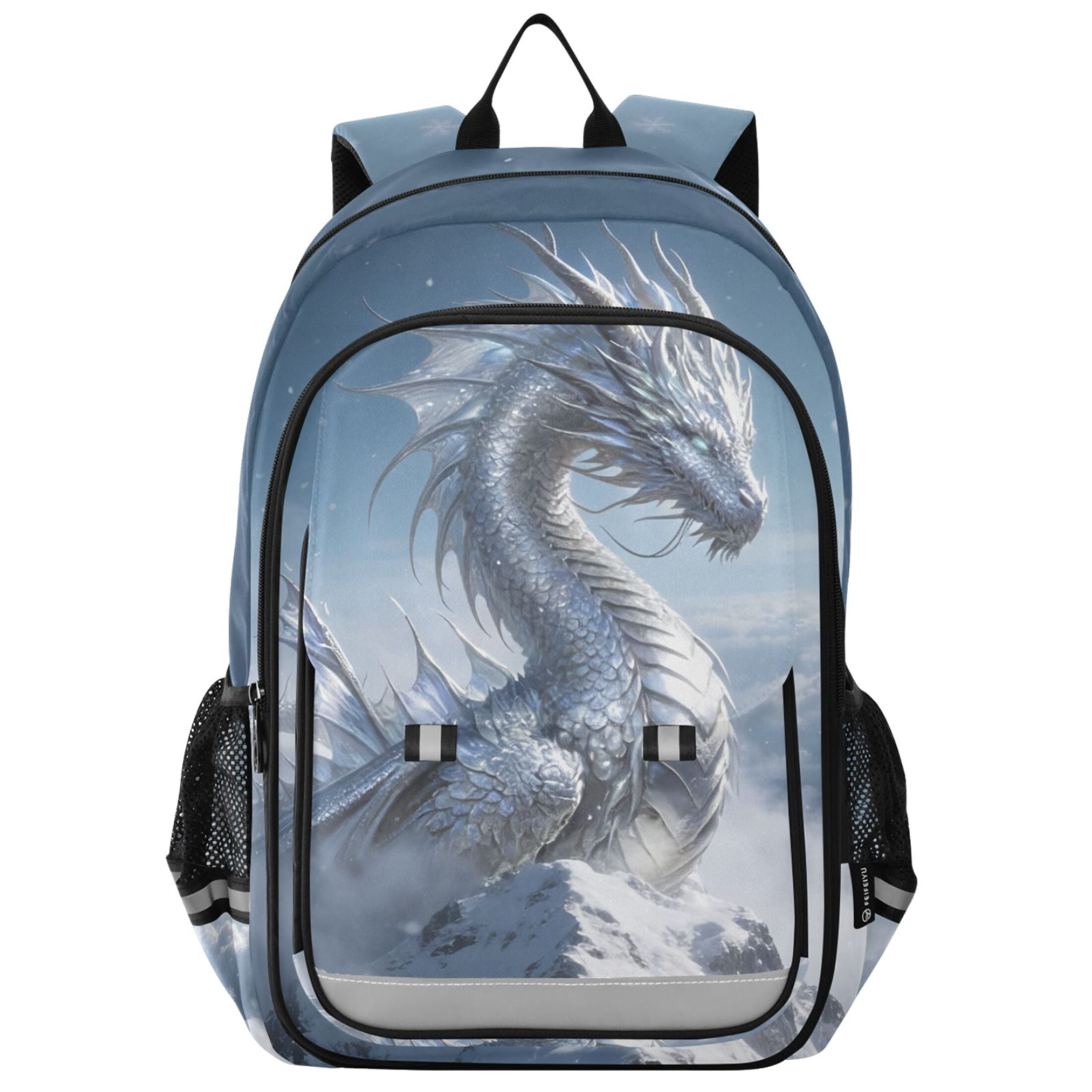 ALAZA Winter Dragon School Laptop Backpack Travel Bag Casual Student ...