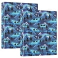 ALAZA Winter Reindeer Landscape Hardcover 3 Ring Binder 1.5" D-Rings ...