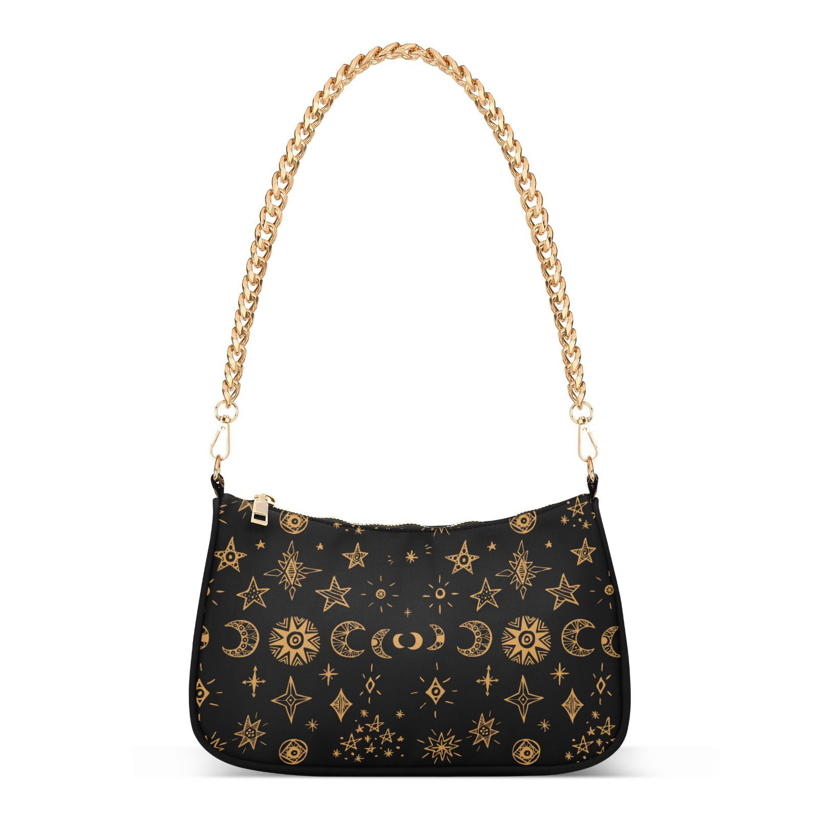 ALAZA Witchery Sun Moon Stars Shoulder Bag Purse for Women Tote Handbag ...