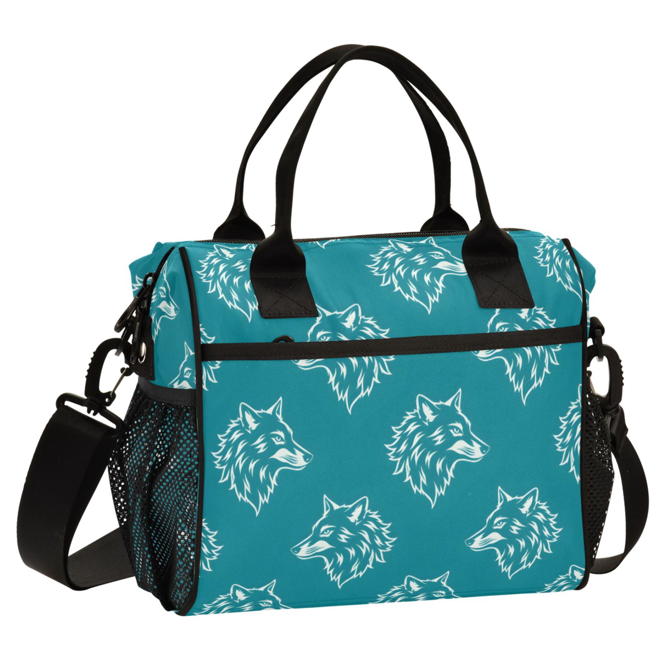 ALAZA Wolf Artistic Print Cooler Lunch Bag Insulated Reusable Lunch ...