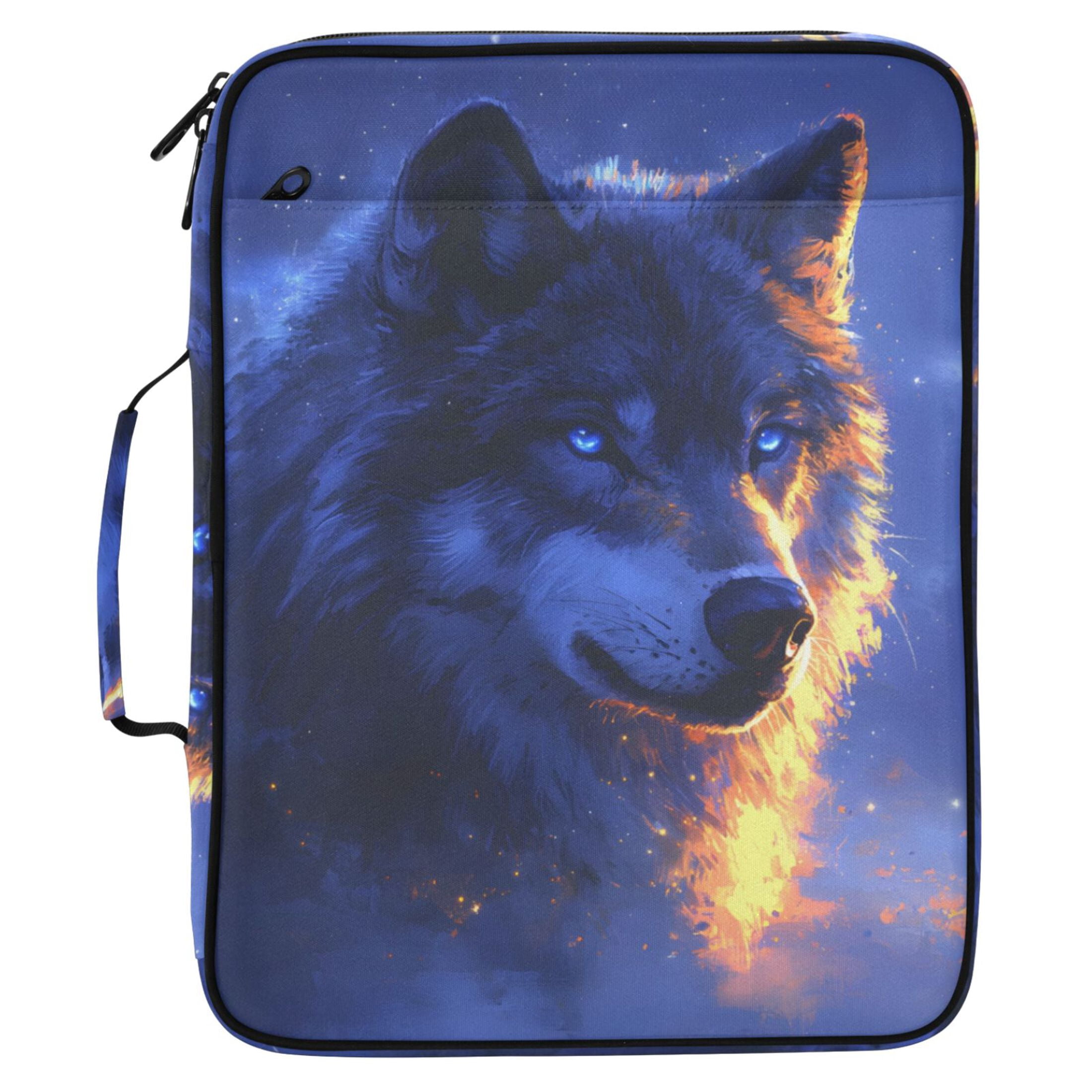 ALAZA Wolf at Night Pattern Expanding Accordion File Folder 3 Ring ...