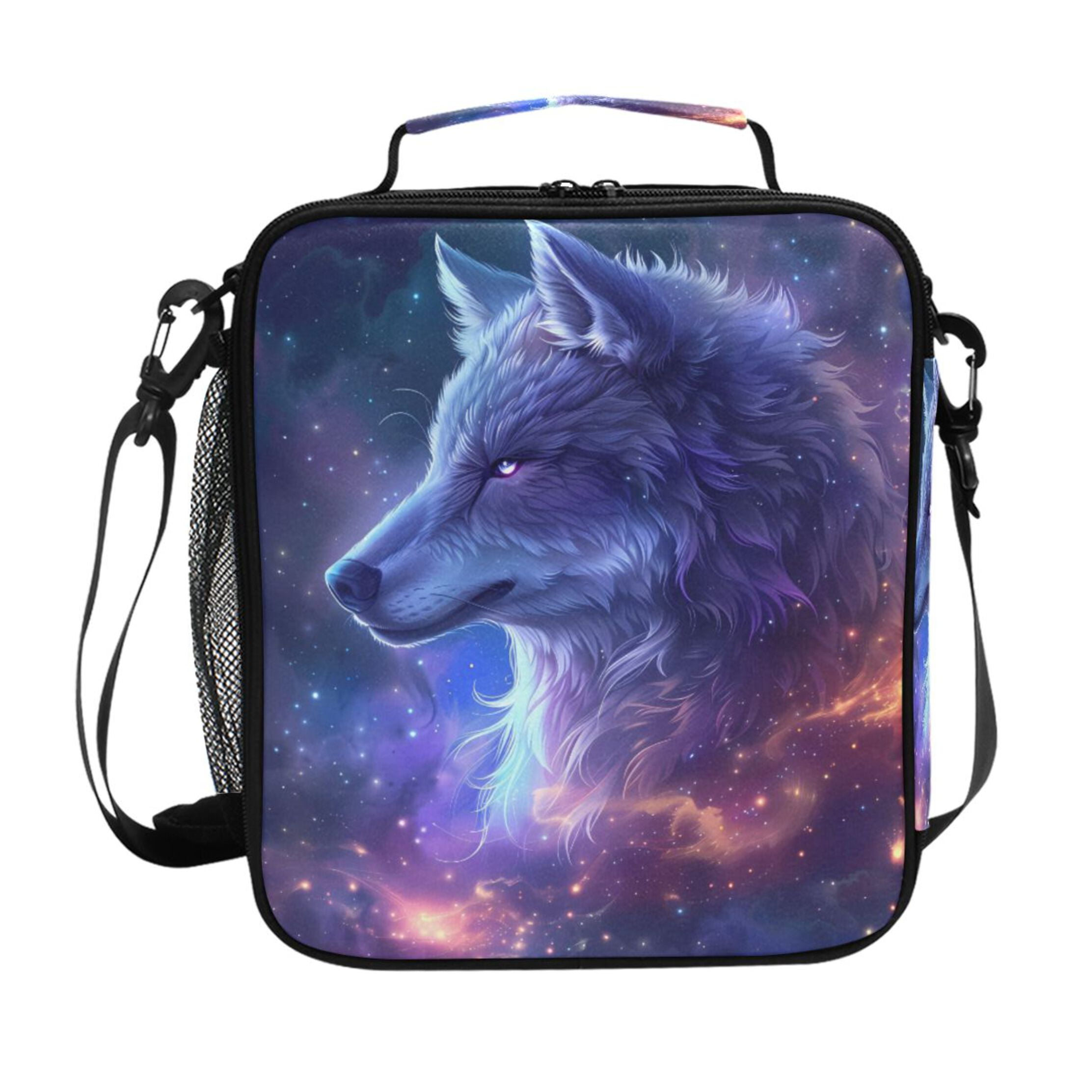 ALAZA Wolf with Starry Sky Lunch Box Insulated Lunch Bag Reusable ...