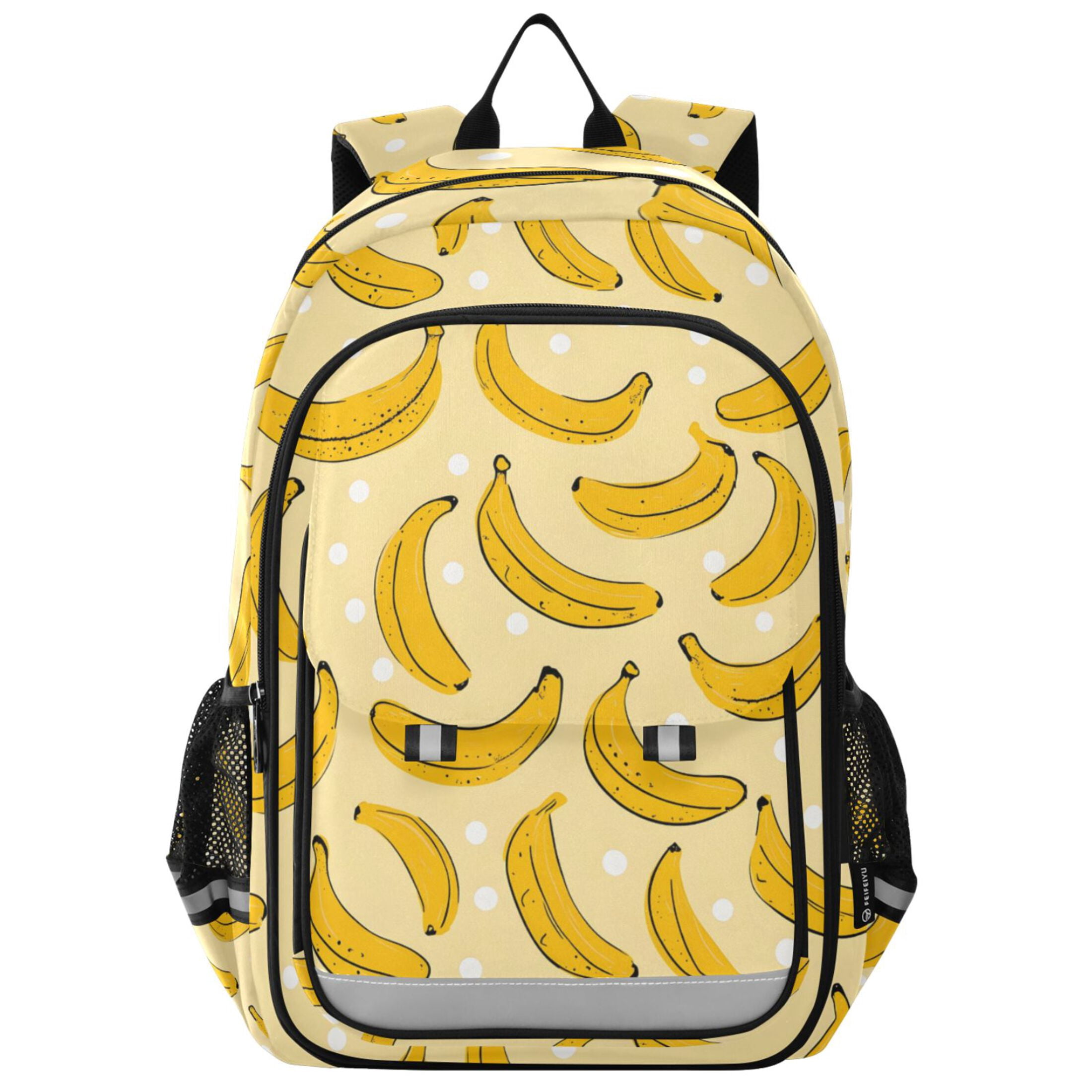 ALAZA Yellow Bananas White Dots Pattern Laptop Backpack Purse Travel ...