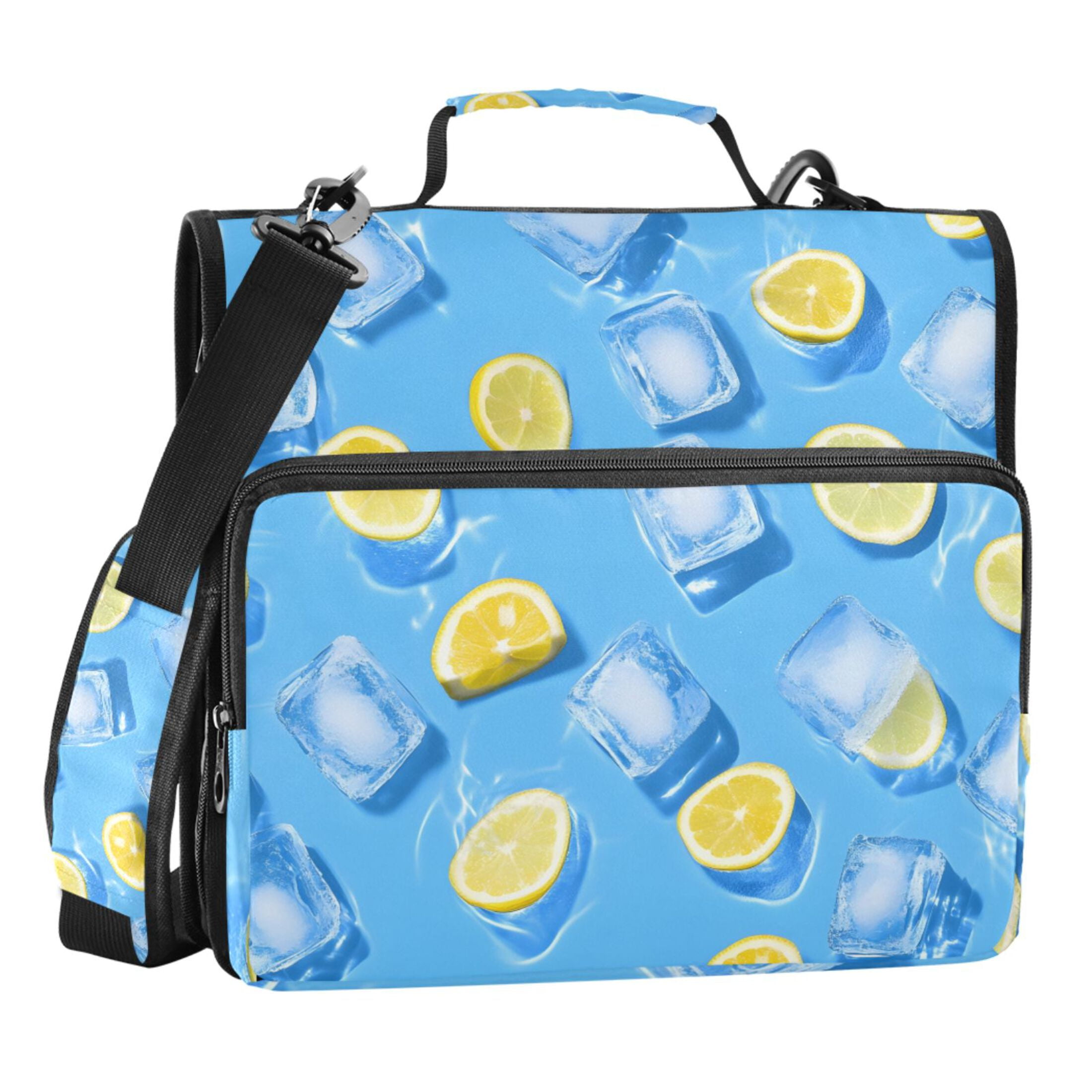 ALAZA Zipper Binder 3d Ice Lemons 3 Ring Trapper Keeper File Folder ...