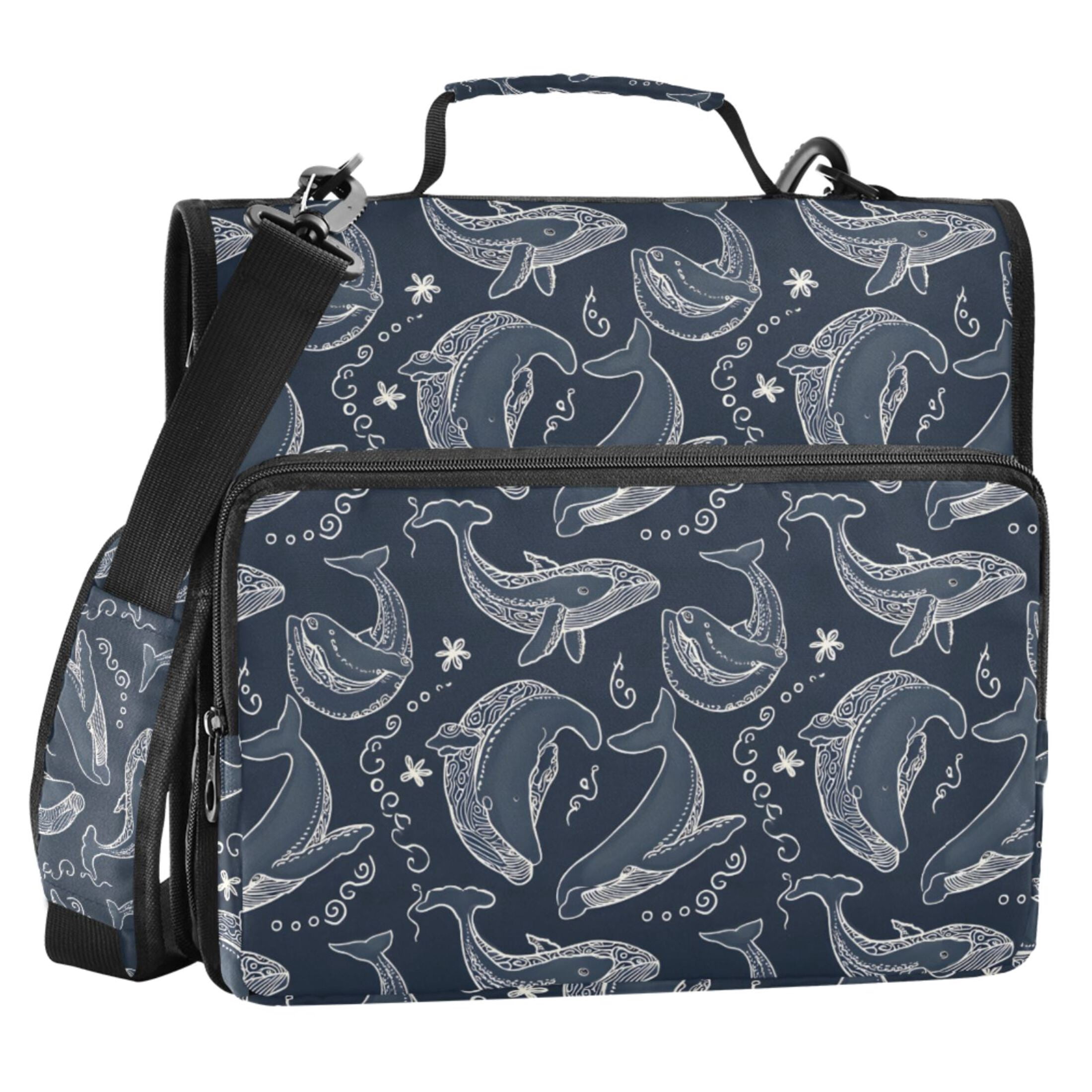 ALAZA Zipper Binder Abstract Dolphins 2 in 3 Ring Trapper Keeper 500 ...