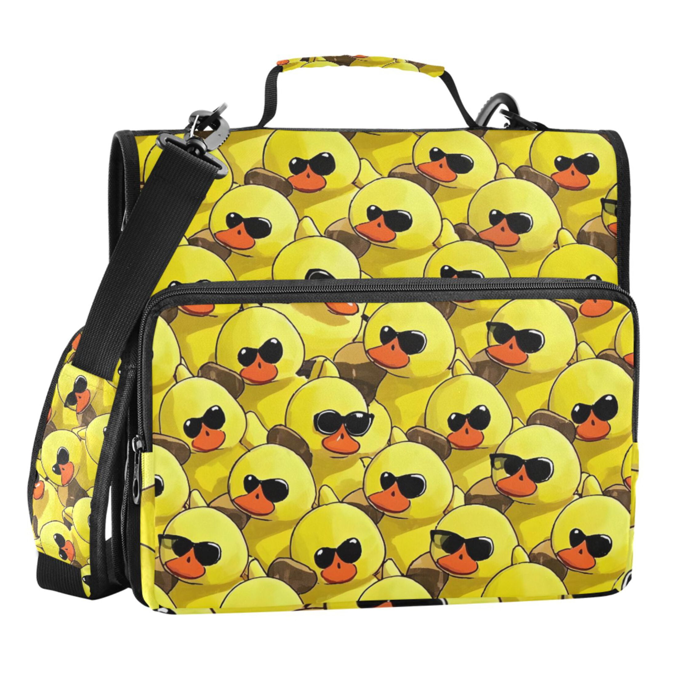 ALAZA Zipper Binder Bag Cartoon Cute Ducks 3 Ring File Folder Binder ...