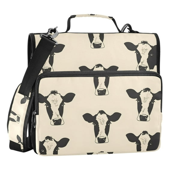 ALAZA Zipper Binder Bag Cows 3 Ring File Folder Binder Organizer Bag ...