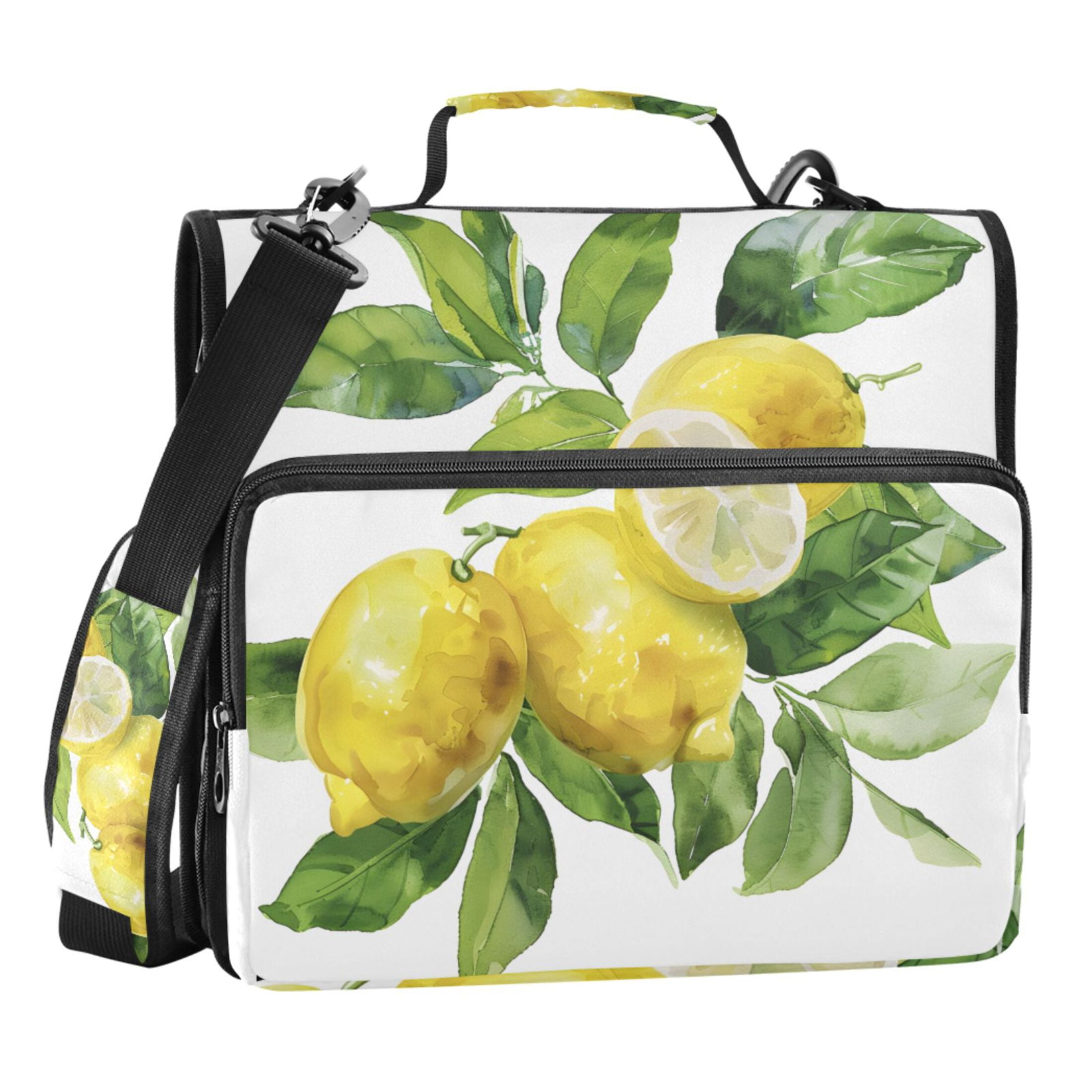 ALAZA Zipper Binder Bag Lemon 3 Ring File Folder Binder Organizer Bag ...