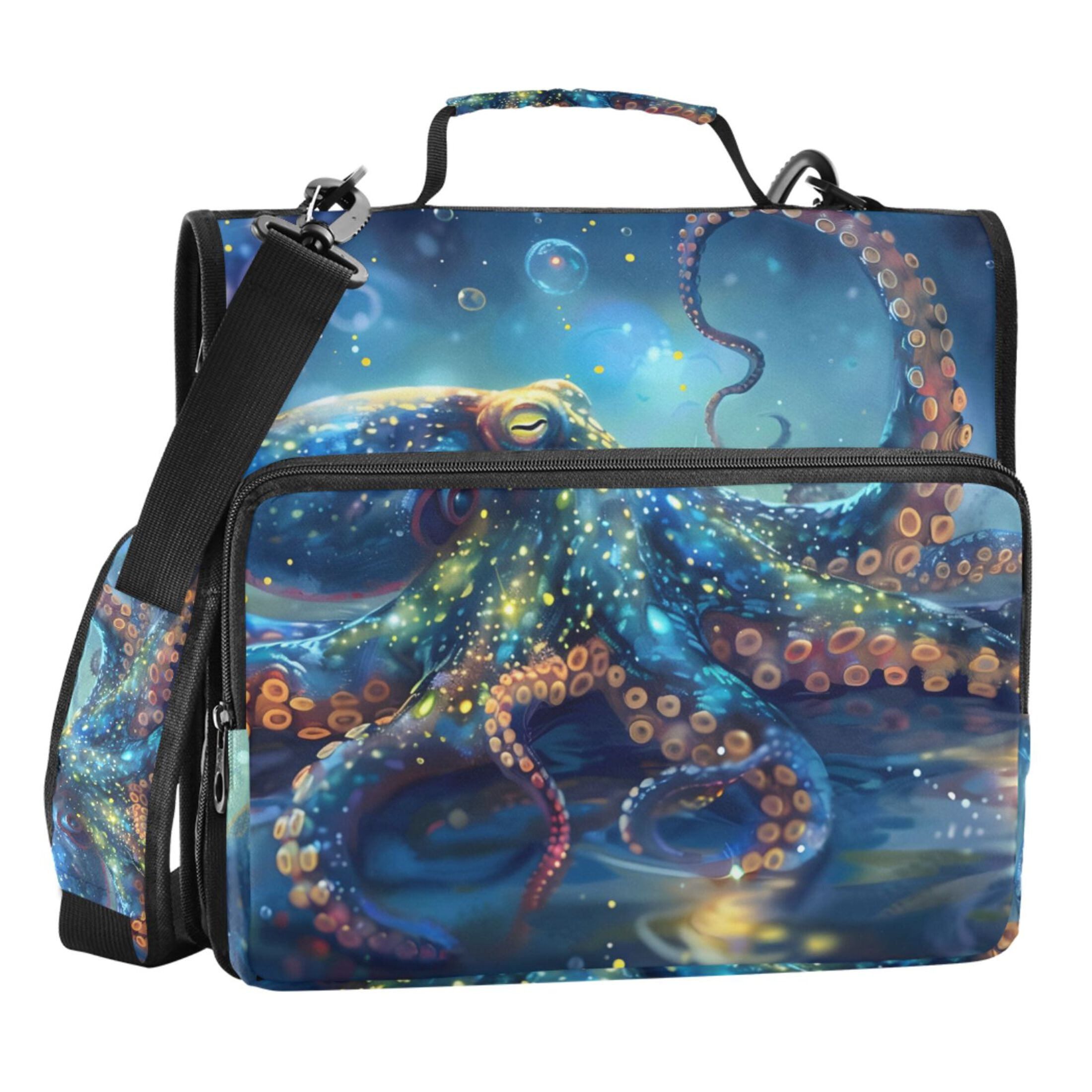 ALAZA Zipper Binder Bag Octopus 3 Ring File Folder Binder Organizer Bag ...