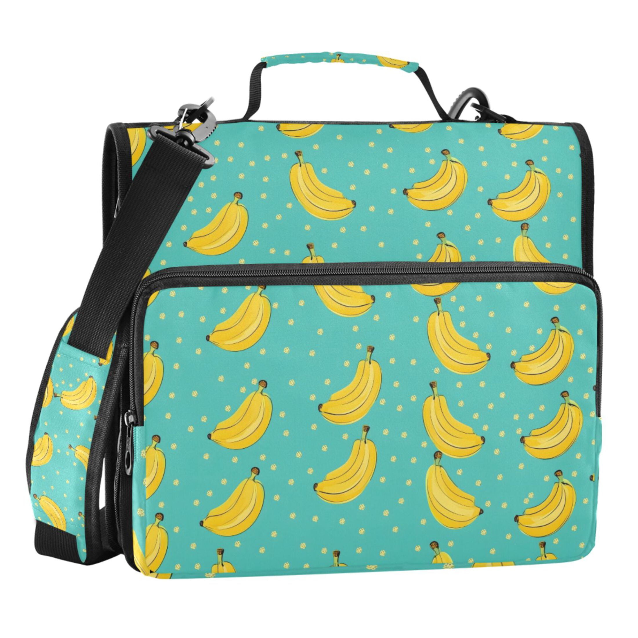 ALAZA Zipper Binder Banana Polka Dots 3 Ring Trapper Keeper File Folder Organizer Bag - Walmart.com