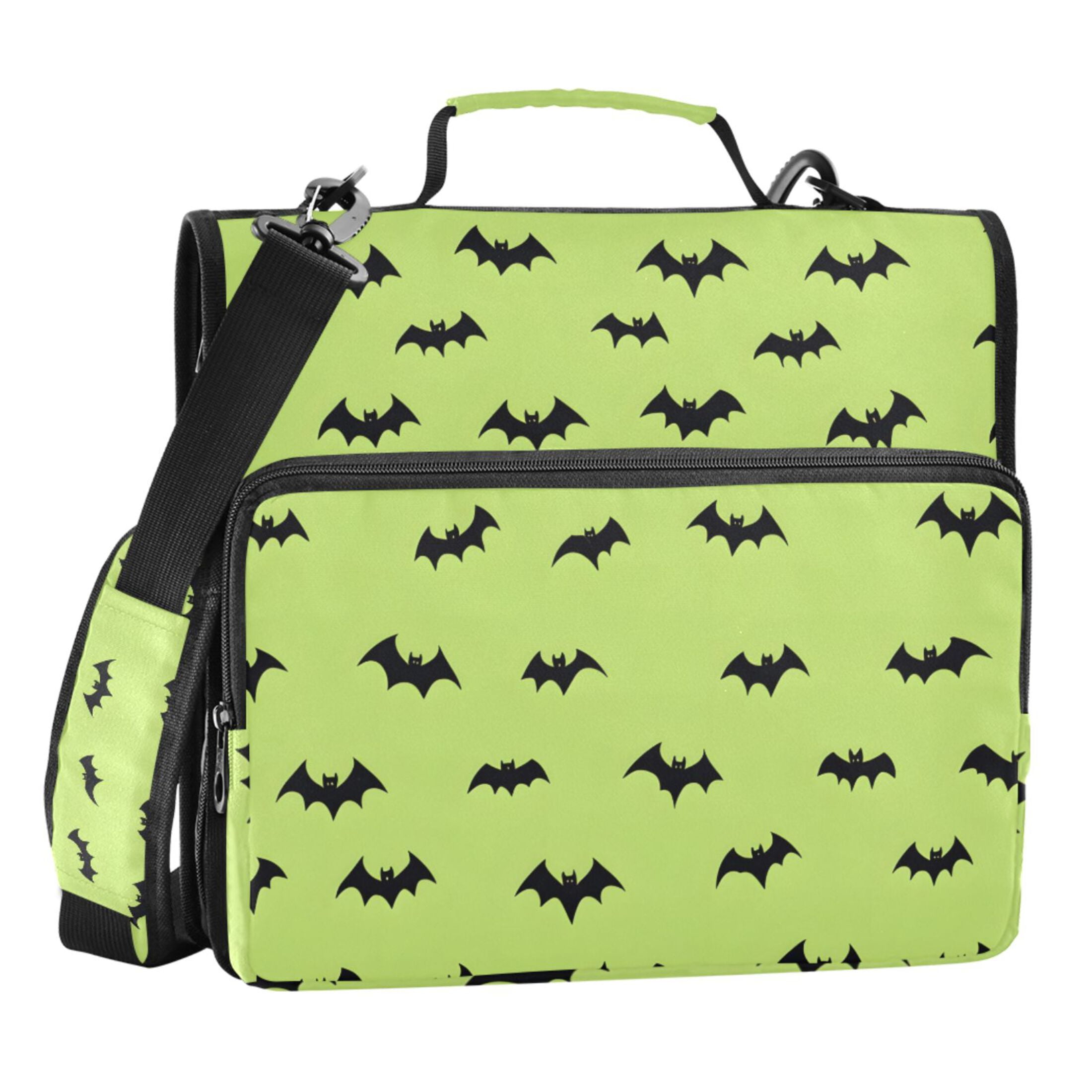 ALAZA Zipper Binder Bat on Green 3 Ring Trapper Keeper File Folder ...