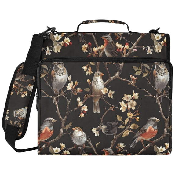 ALAZA Zipper Binder Birds and Floral Pattern 2 inch 3 Ring 500 Sheet ...