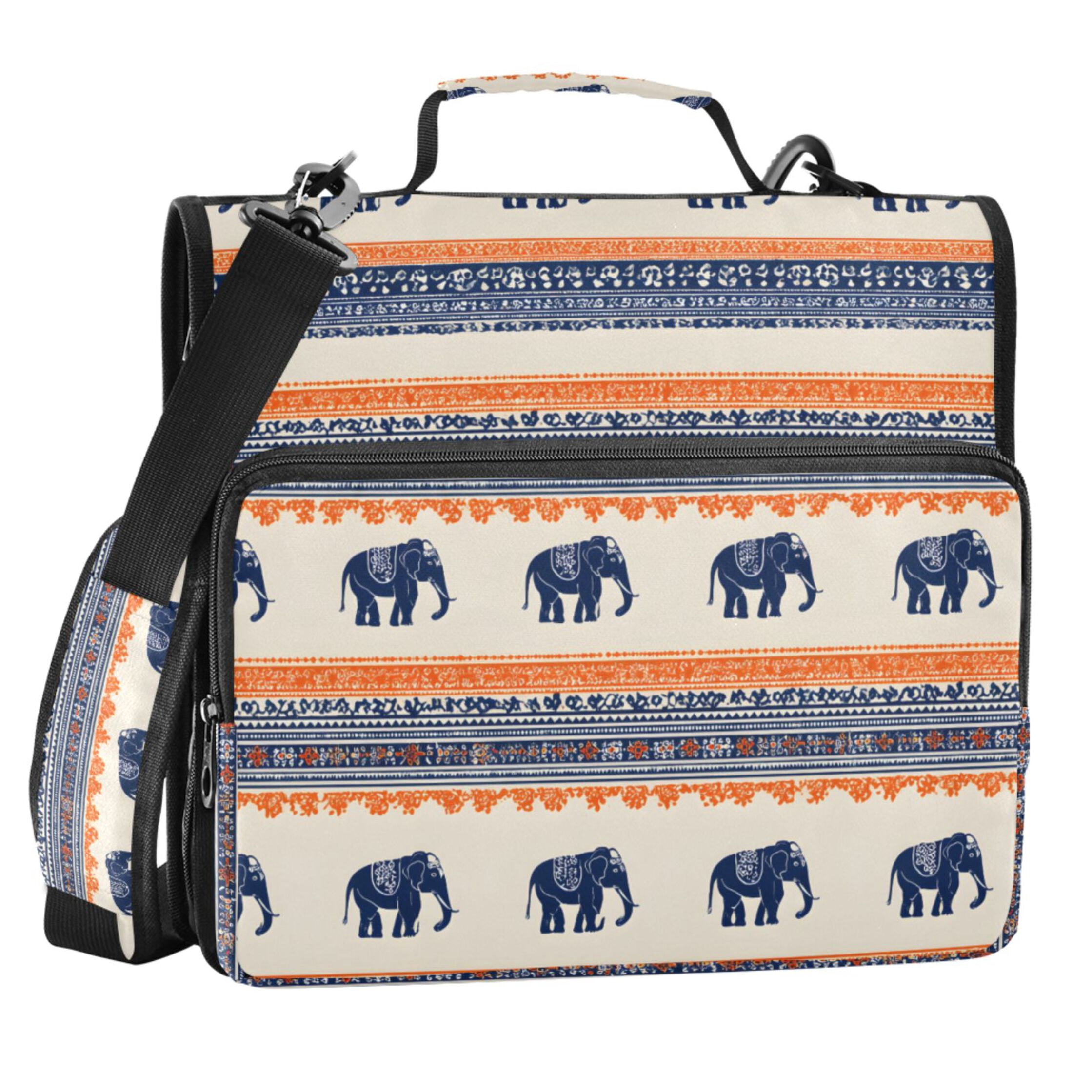 ALAZA Zipper Binder Bohemia Elephant 2 in 3 Ring Trapper Keeper 500 ...