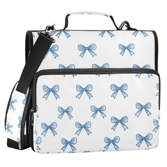 ALAZA Zipper Binder Bows Blue 2 in 3 Ring Trapper Keeper 500 Sheet ...