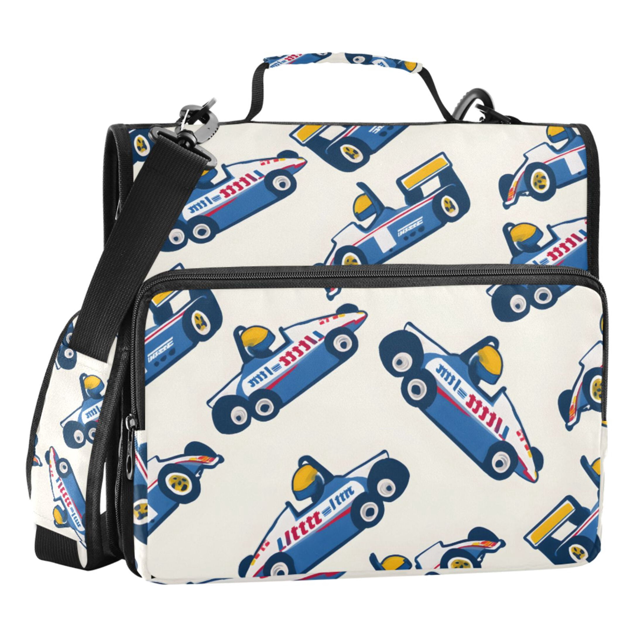 ALAZA Zipper Binder Car Cartoon Cute 3 Ring Trapper Keeper File Folder ...