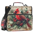 ALAZA Zipper Binder Cardinal Retro Holly Musical 2 in 3 Ring Trapper ...