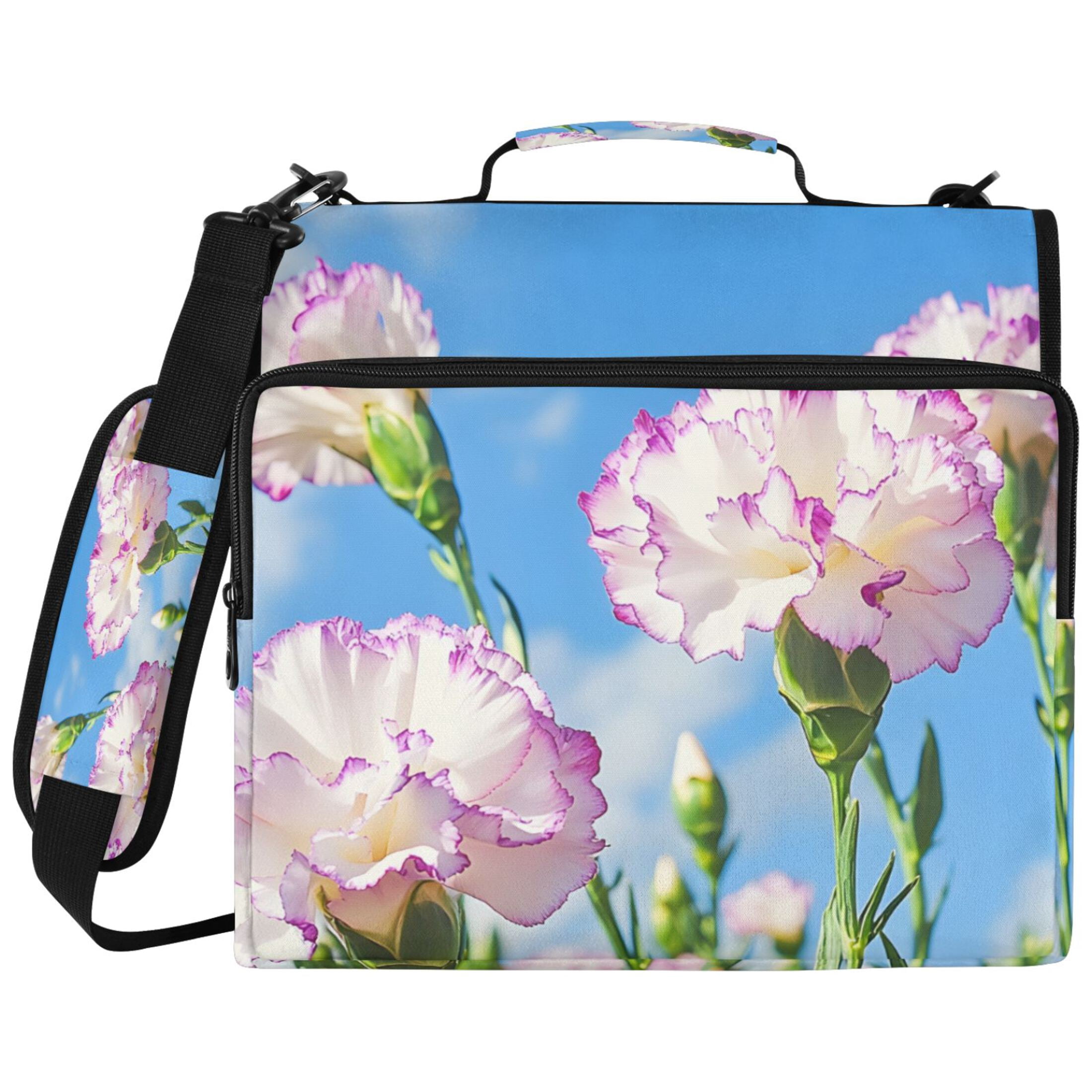 ALAZA Zipper Binder Carnation Flowers Pattern 2 inch 3 Ring 500 Sheet ...