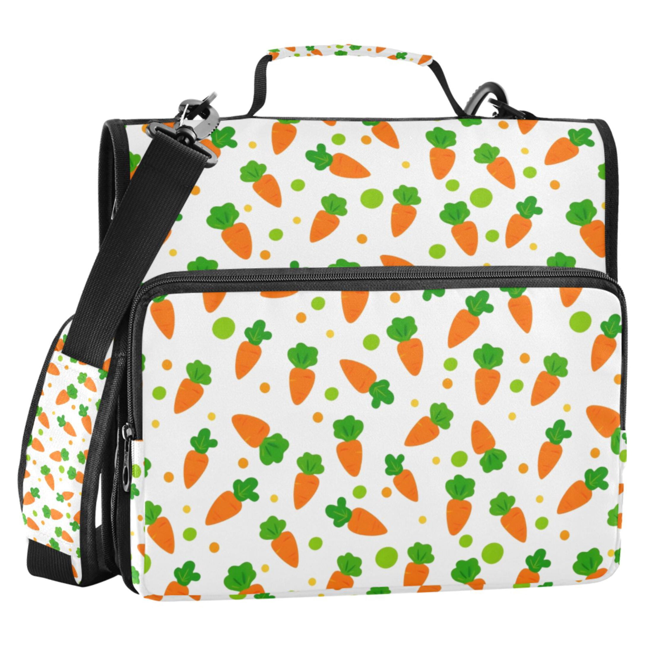 ALAZA Zipper Binder Carrots Polka Dots 2 in 3 Ring Trapper Keeper 500 ...