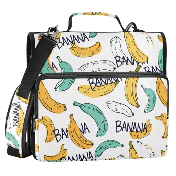 ALAZA Zipper Binder Cartoon Bananas 2 in 3 Ring Trapper Keeper 500 ...