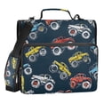 ALAZA Zipper Binder Cartoon Monster Trucks Comic 3 Ring Trapper Keeper ...