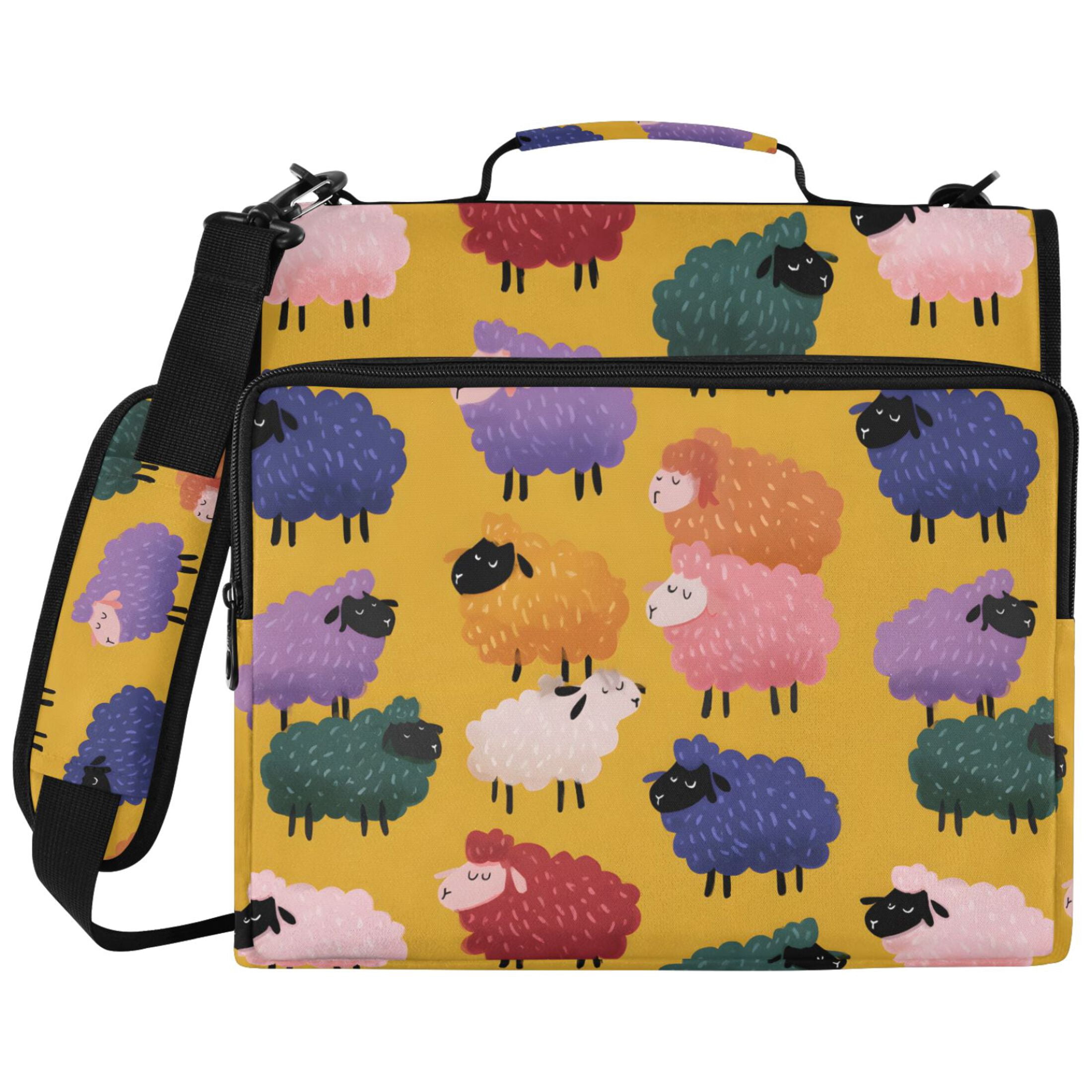 ALAZA Zipper Binder Cartoon Sheep Pattern 2 inch 3 Ring 500 Sheet ...