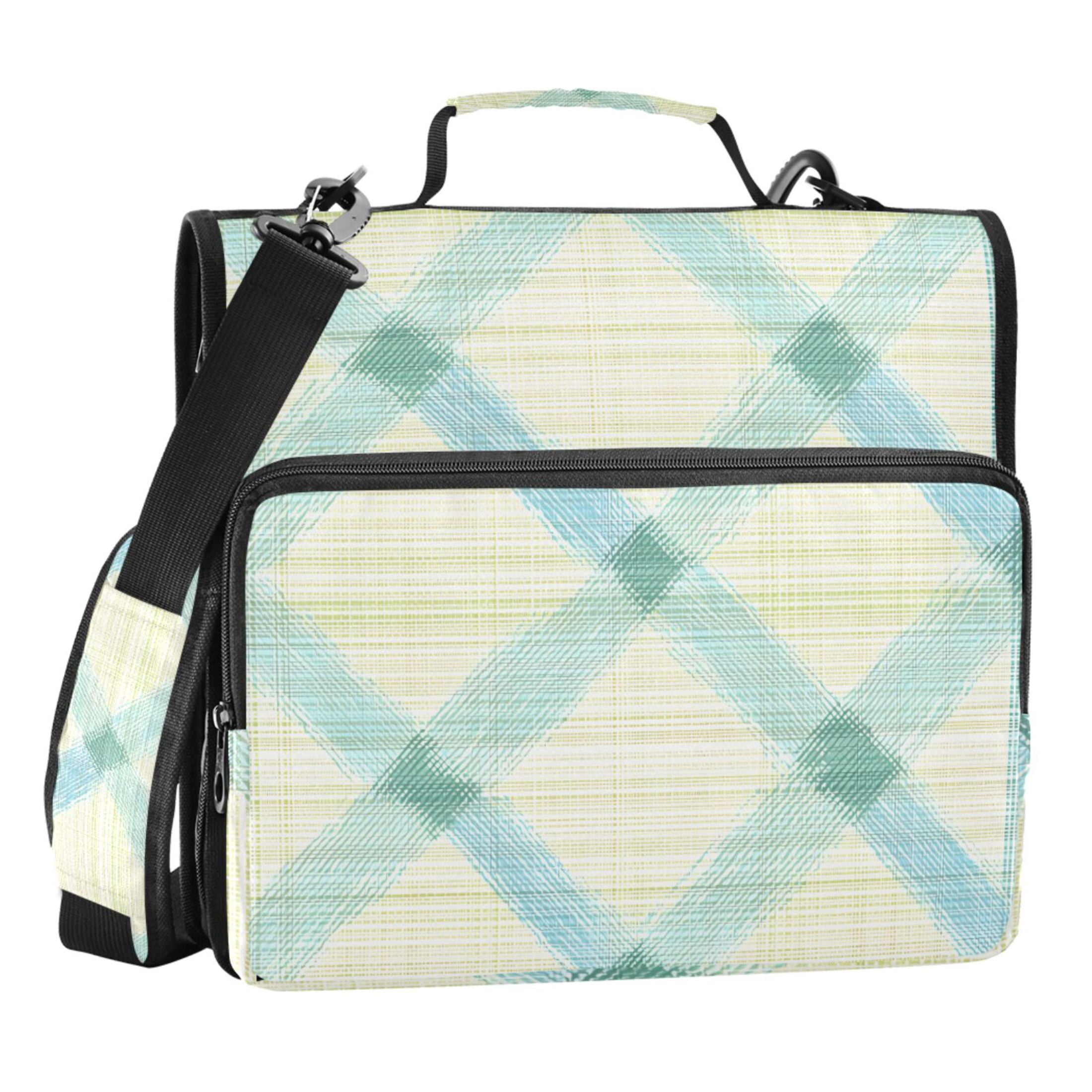 ALAZA Zipper Binder Checkered Grid-z5 3 Ring Trapper Keeper File Folder ...