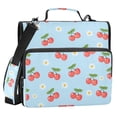 ALAZA Zipper Binder Cherry Daisy Floral 2 in 3 Ring Trapper Keeper 500 ...