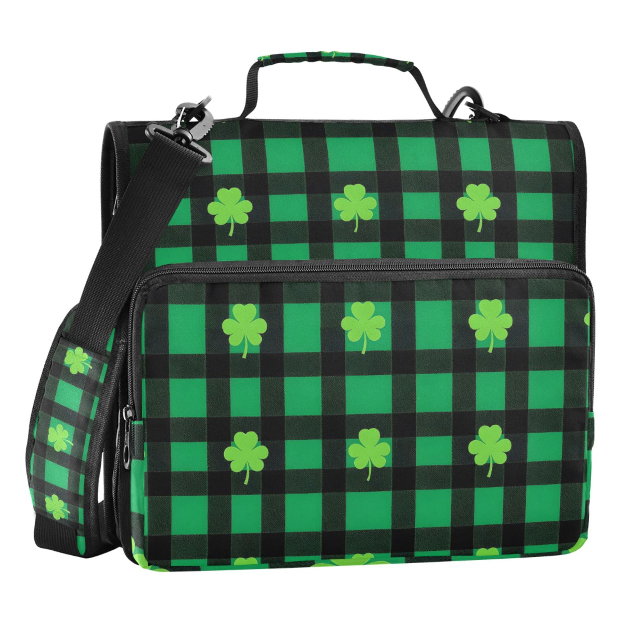 ALAZA Zipper Binder Clover on Checkered 3 Ring Trapper Keeper File ...