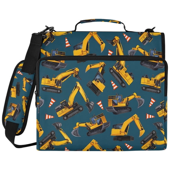 ALAZA Zipper Binder Construction Vehicles Pattern 2 inch 3 Ring 500 ...