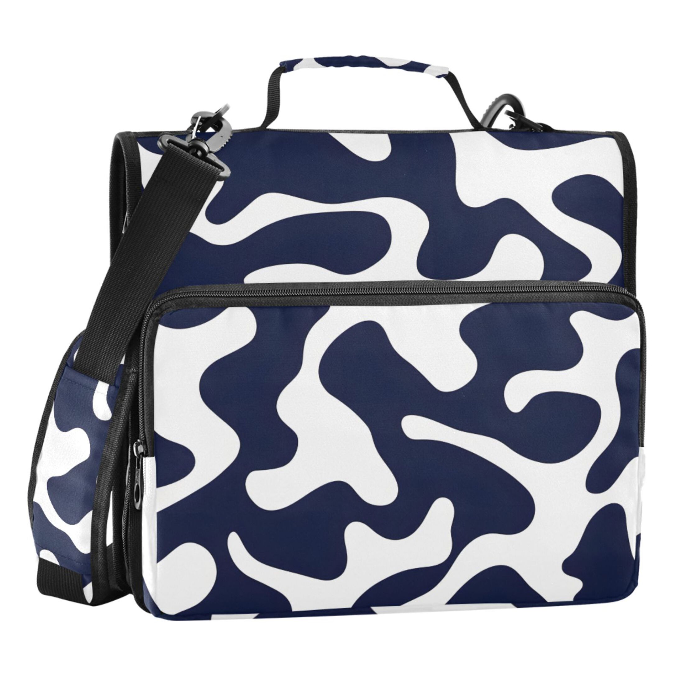 ALAZA Zipper Binder Cows Wavy 3 Ring Trapper Keeper File Folder ...