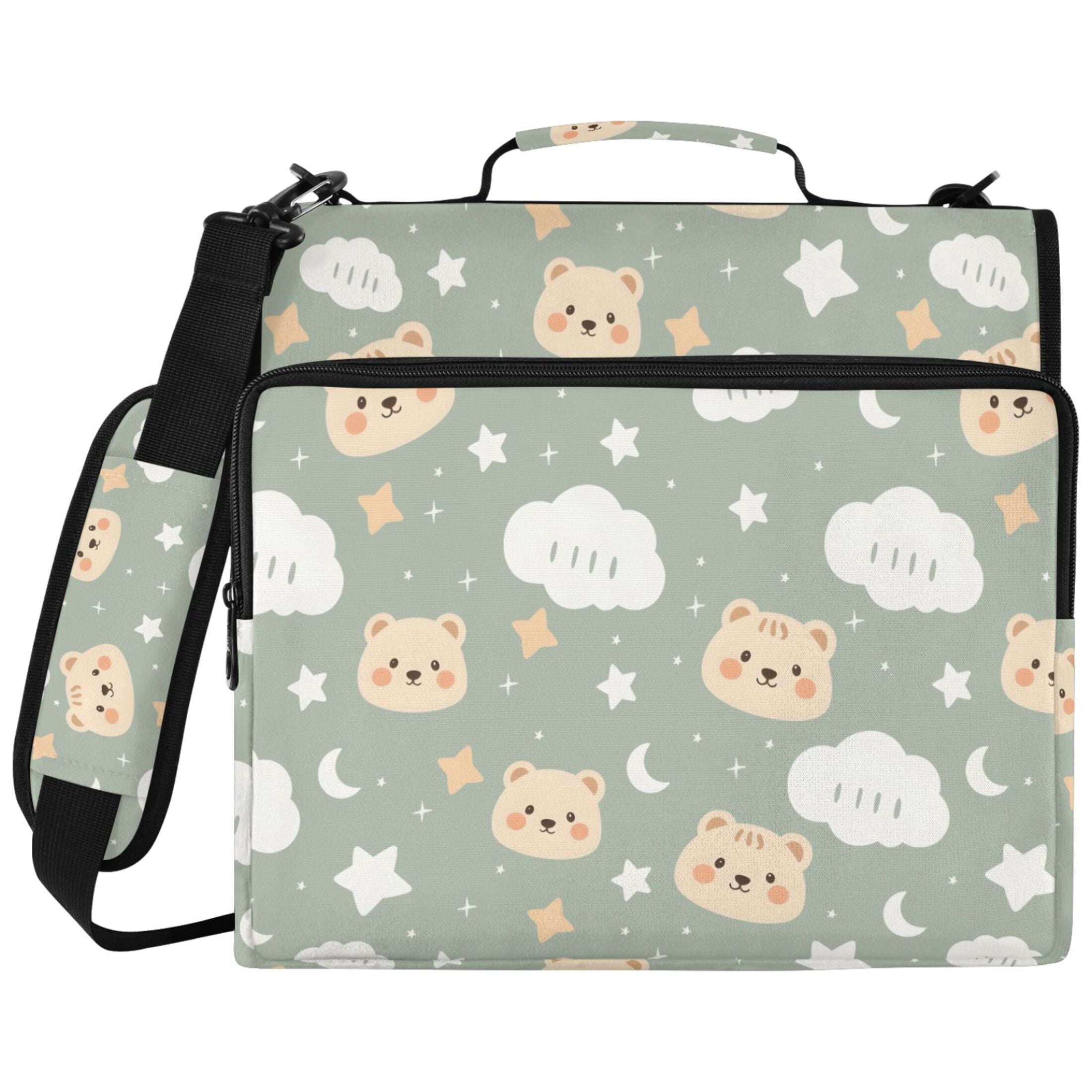 ALAZA Zipper Binder Cute Bear Cloudy Pattern 2 inch 3 Ring 500 Sheet ...