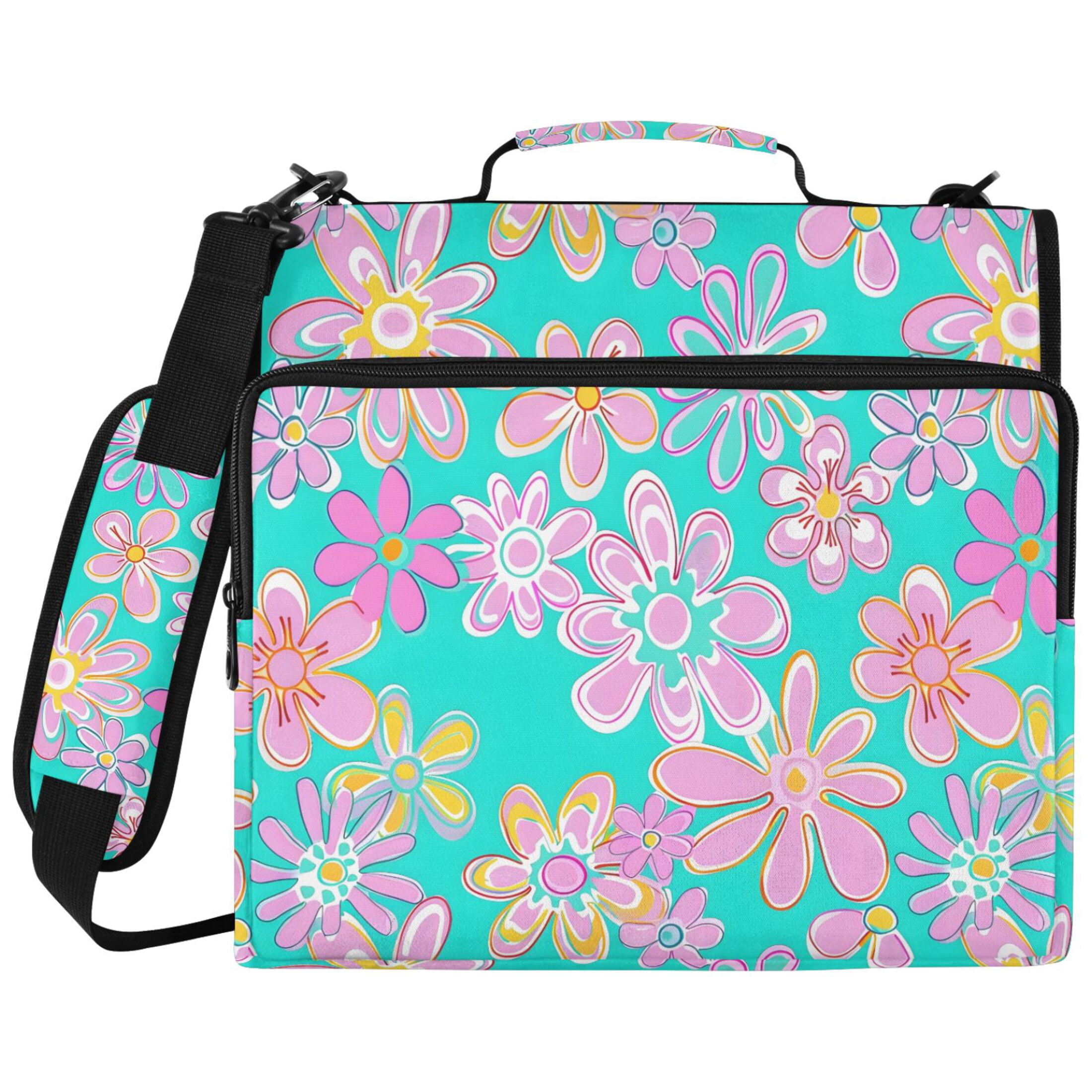 ALAZA Zipper Binder Cute Floral Pattern 2 inch 3 Ring 500 Sheet ...