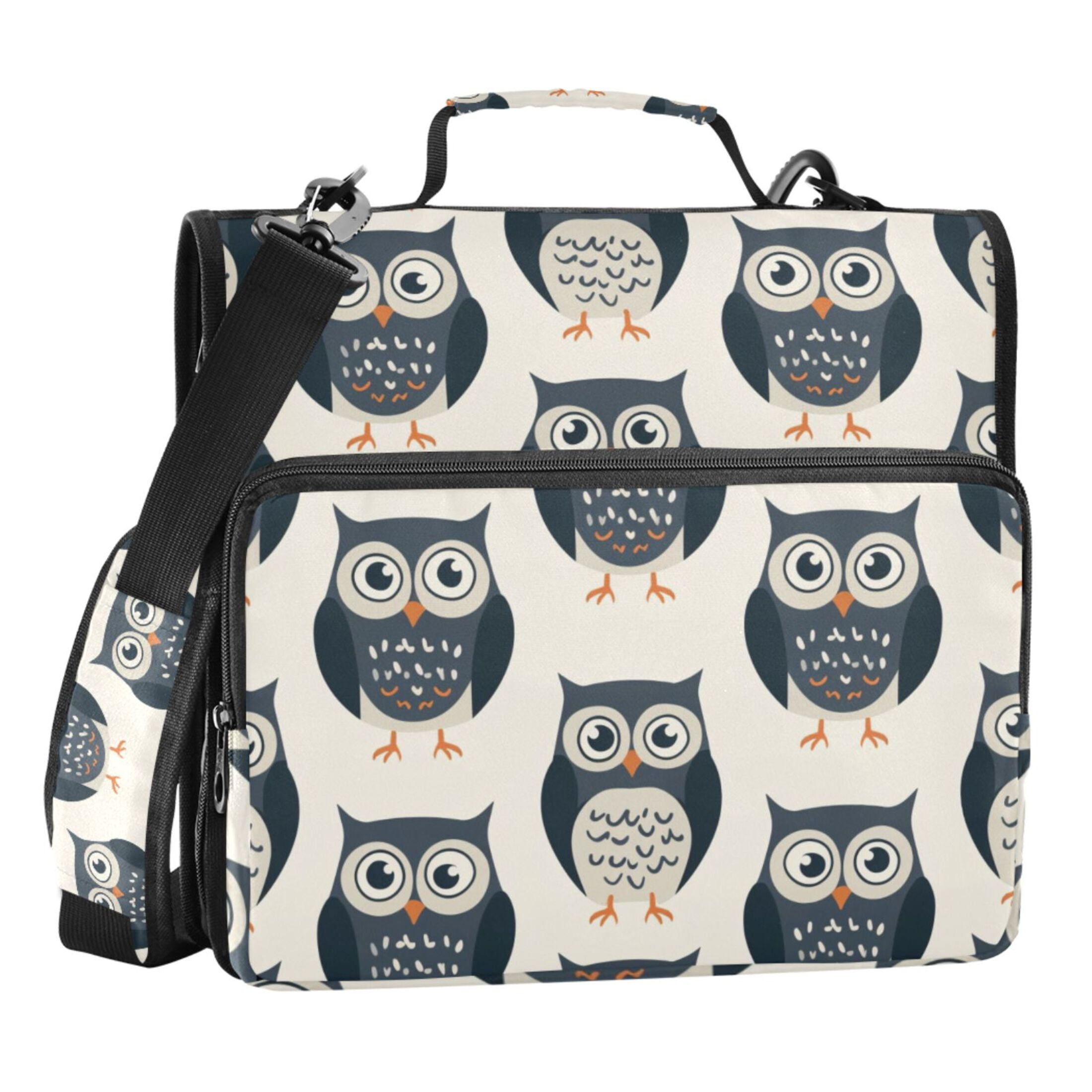 ALAZA Zipper Binder Cute Owls 3 Ring Trapper Keeper File Folder ...
