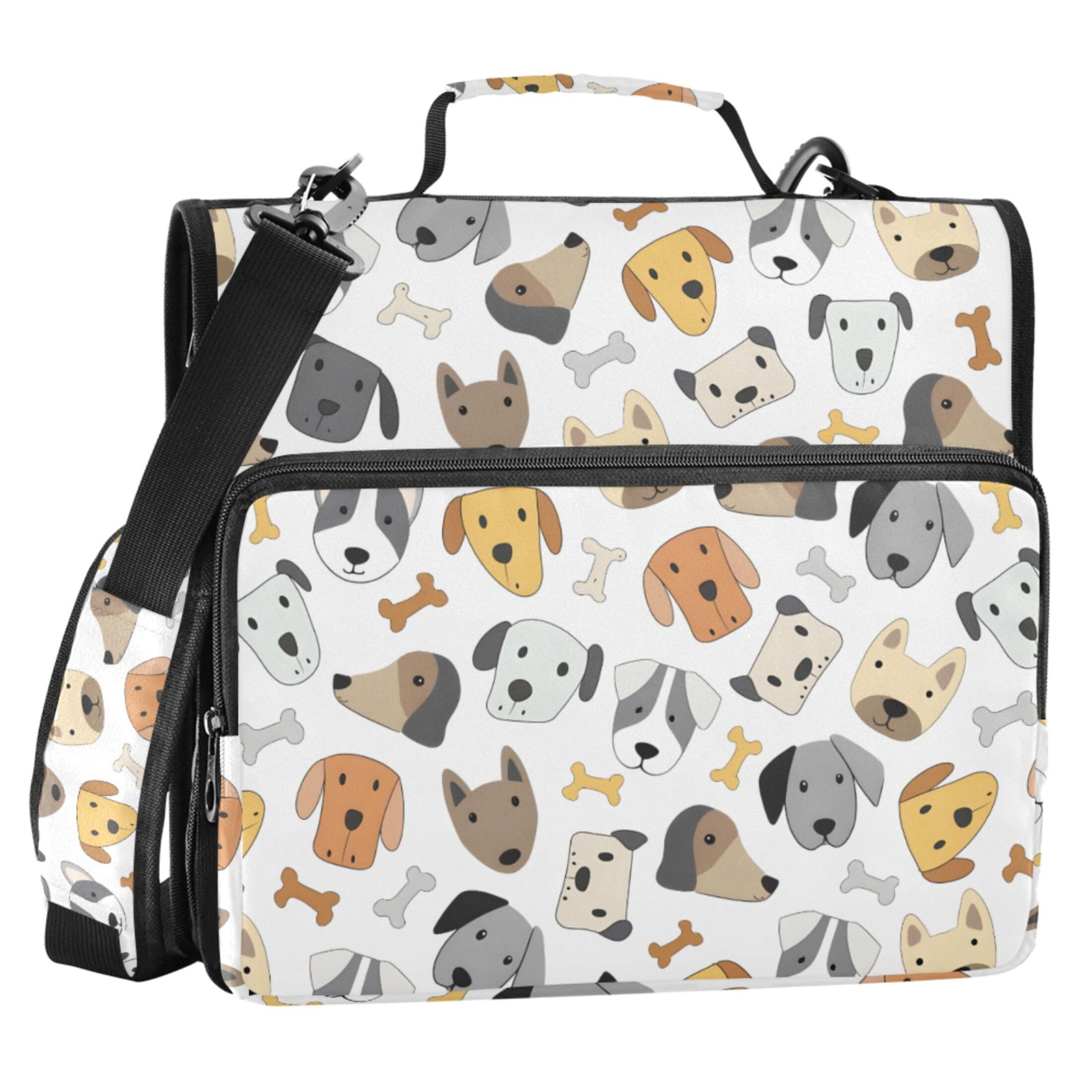 ALAZA Zipper Binder Cute Puppy Head 2 in 3 Ring Trapper Keeper 500 ...